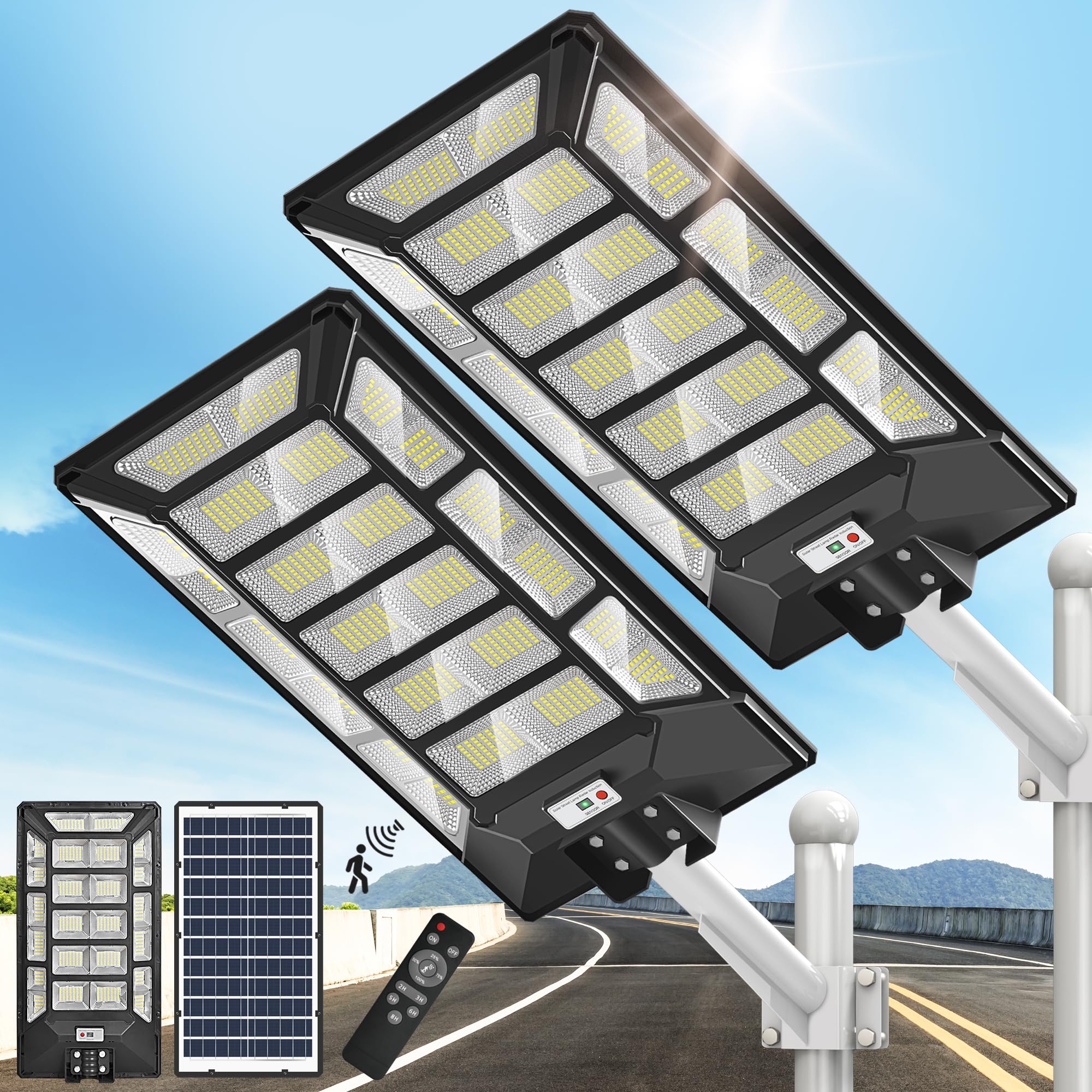 Snapklik.com : Solar Street Lights Outdoor, 6500W Solar Lights Outdoor ...