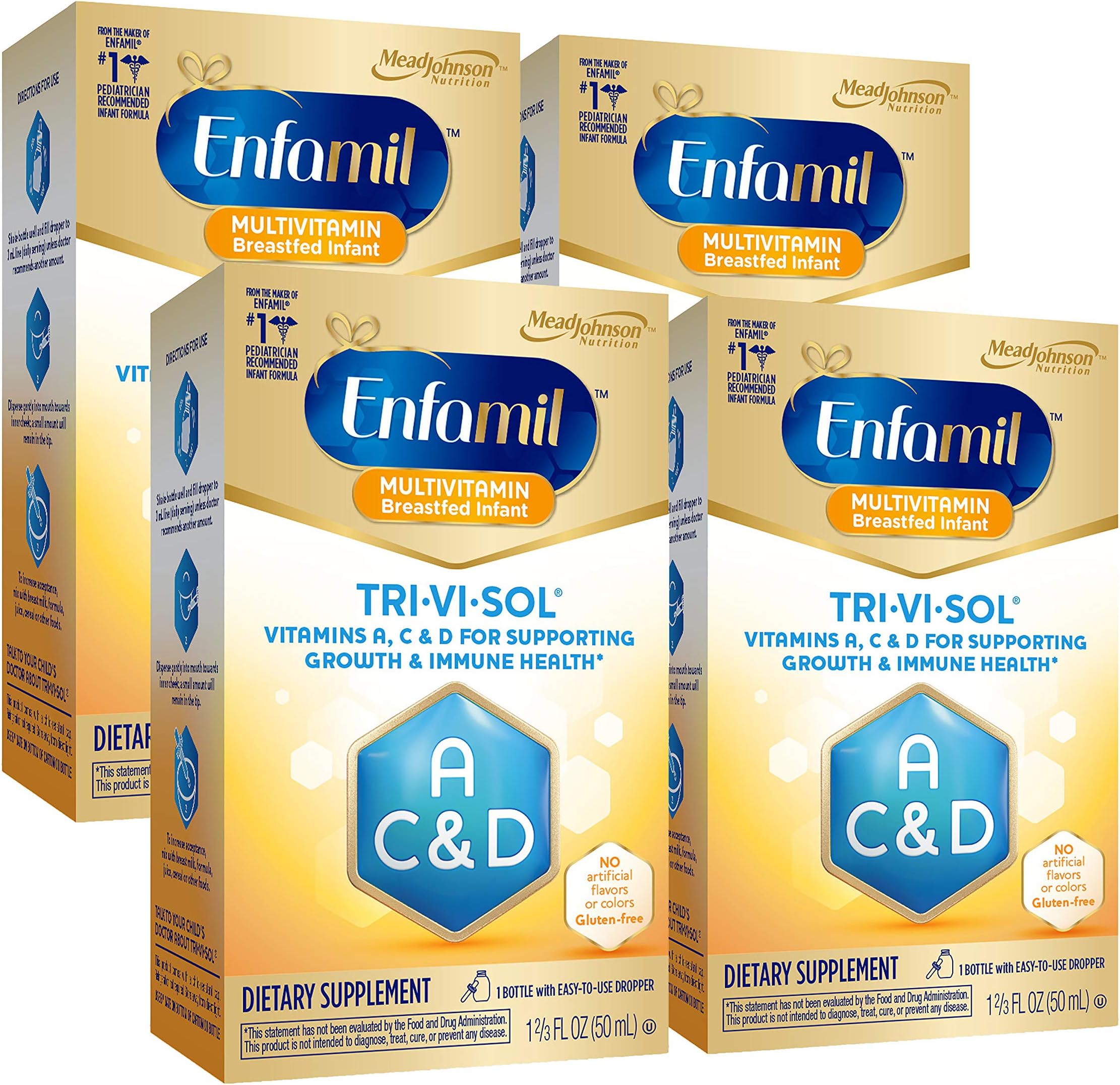 Amazon.com: Enfamil Tri-Vi-Sol Vitamins A, C & D Supplement Drops 50 mL ...