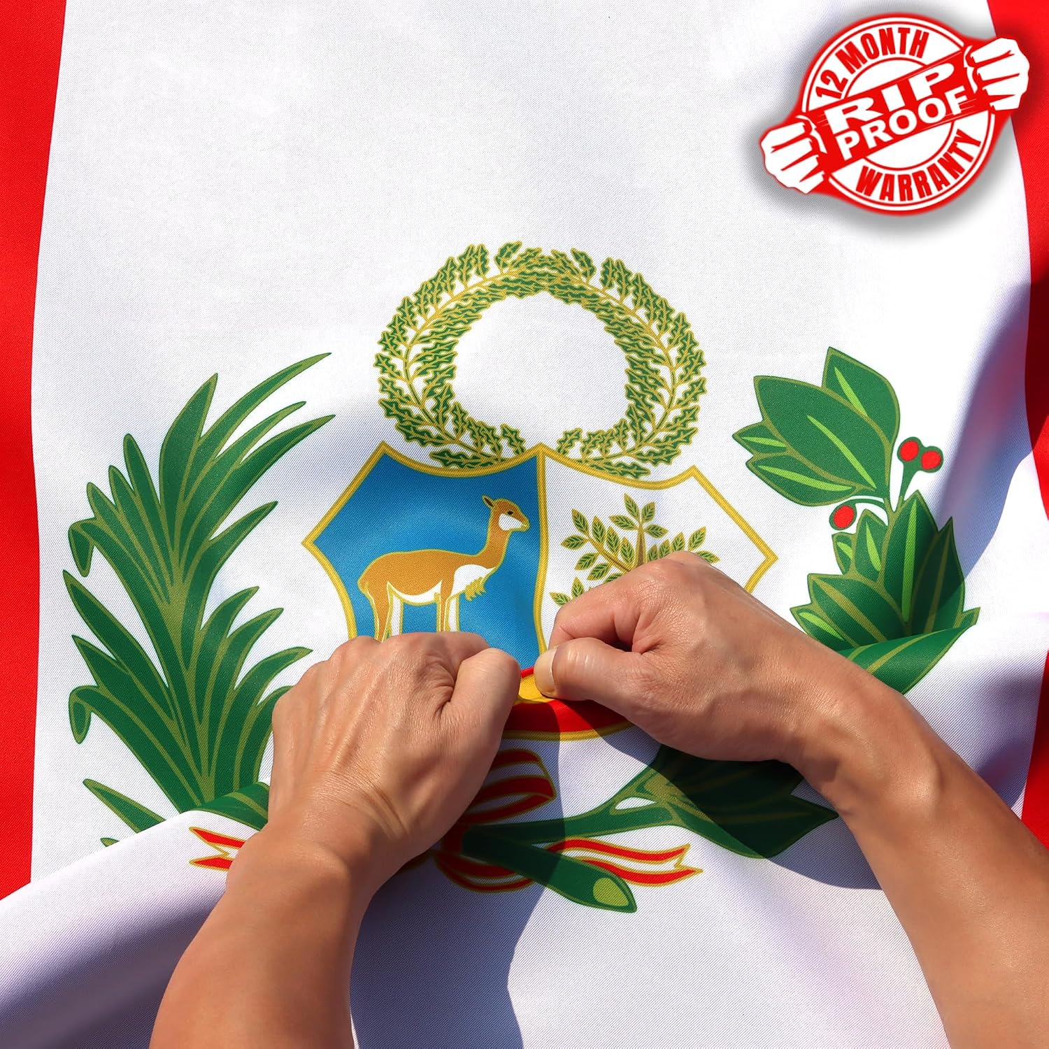 Amazon.com : Anley Rip-Proof Double Sided 3-Ply Peru Flag 3x5 Foot ...