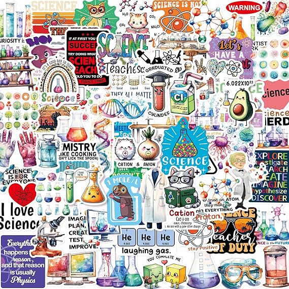 Amazon.com: Ceiba Tree 100 Pcs Natural Science Stickers Science ...