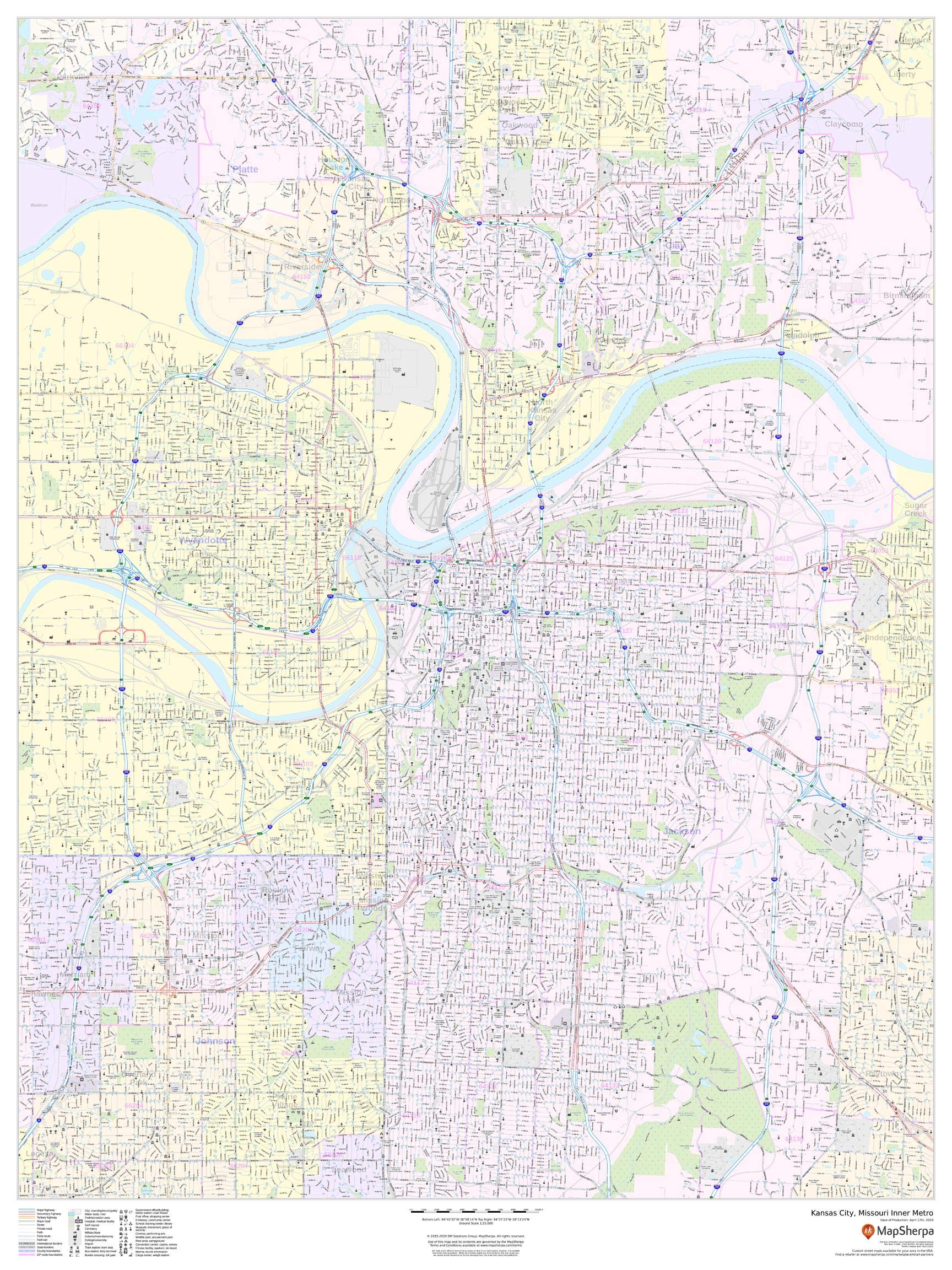 Mapa De Calles De Platte City, Missouri Public Works Street Map City