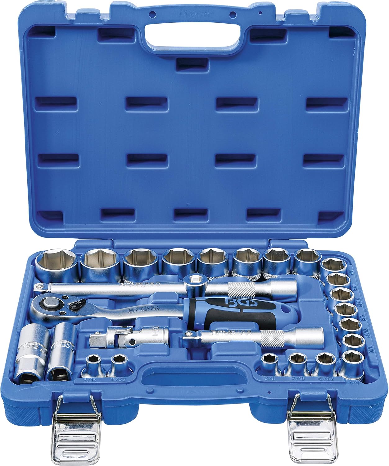 Juego de dados con matraca 1/2" | Standard | 27 Piezas | BGS 2216 ...