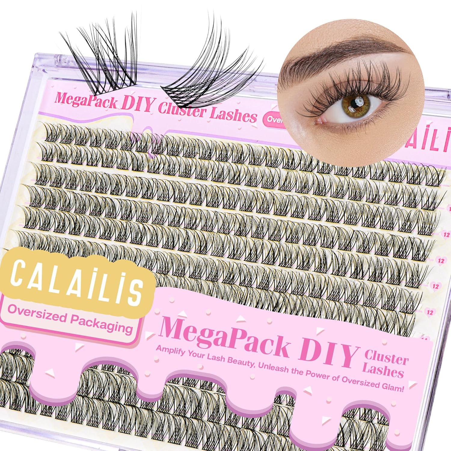 Amazon.com: CALAILIS Lash Clusters DIY Eyelash Extensions 288pcs ...