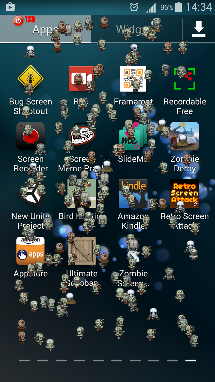 Aplicación Zombie Screen Shootout en Amazon Appstore