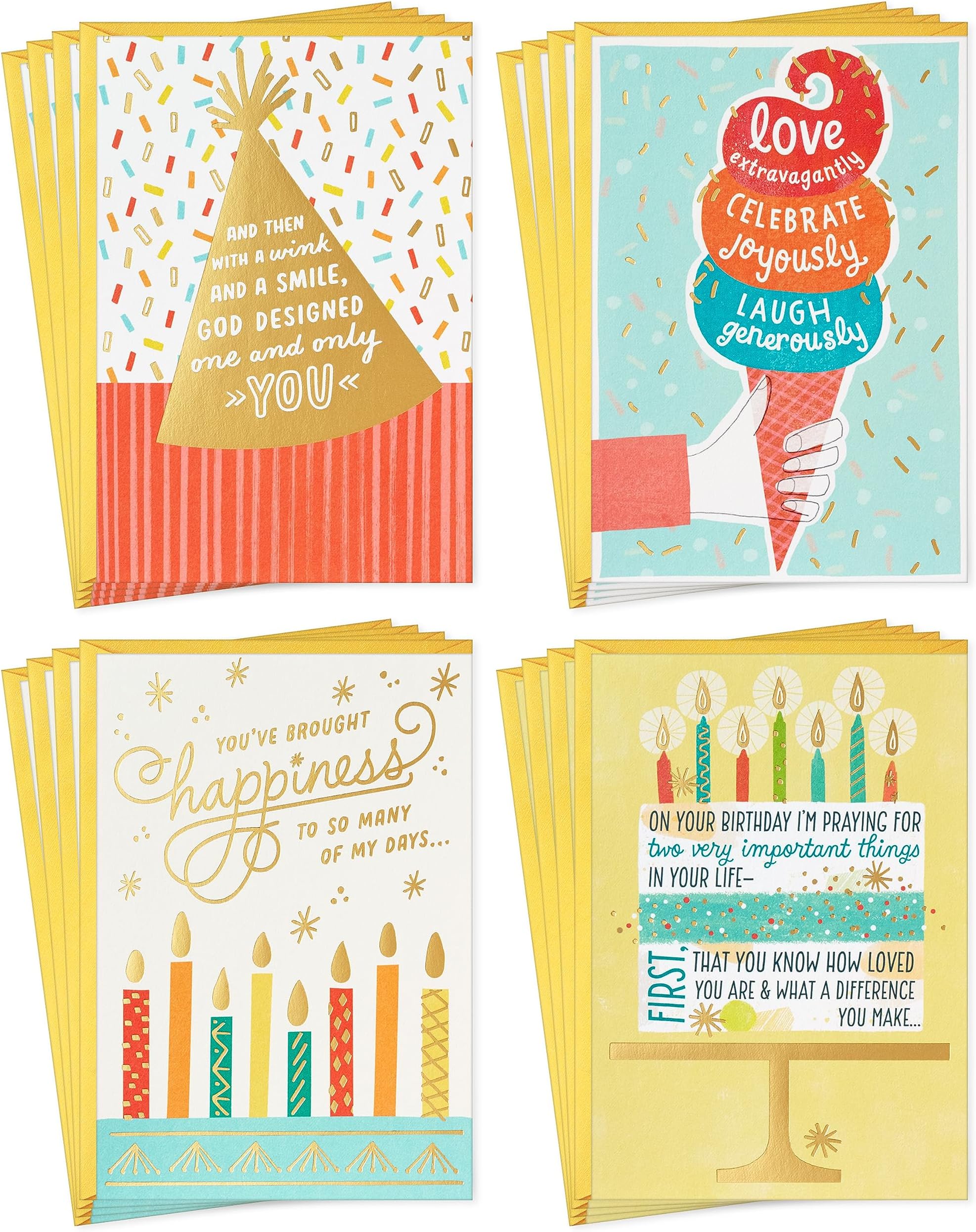 Hallmark Dayspring Religious Birthday Card Assortment (16 Cards with ...