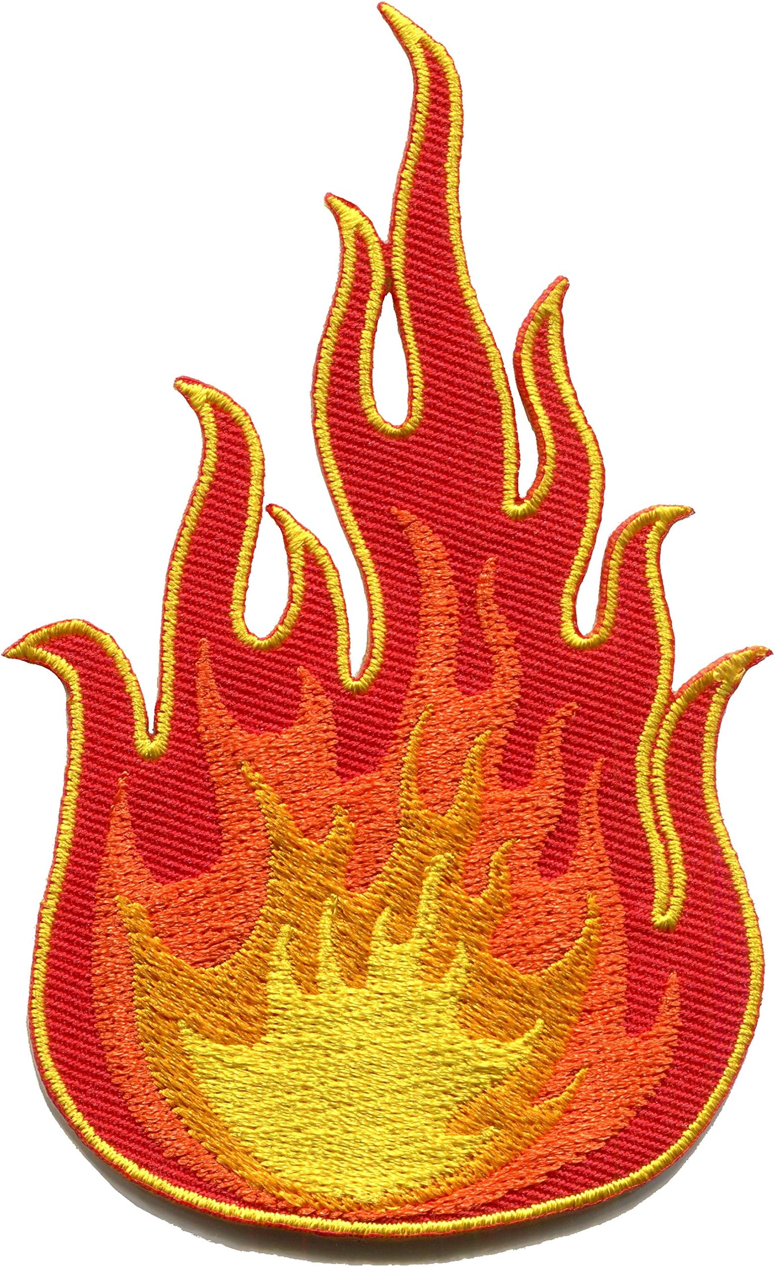 Amazon.com: Burning Flames fire Biker Tattoo Flammable Danger Warning ...