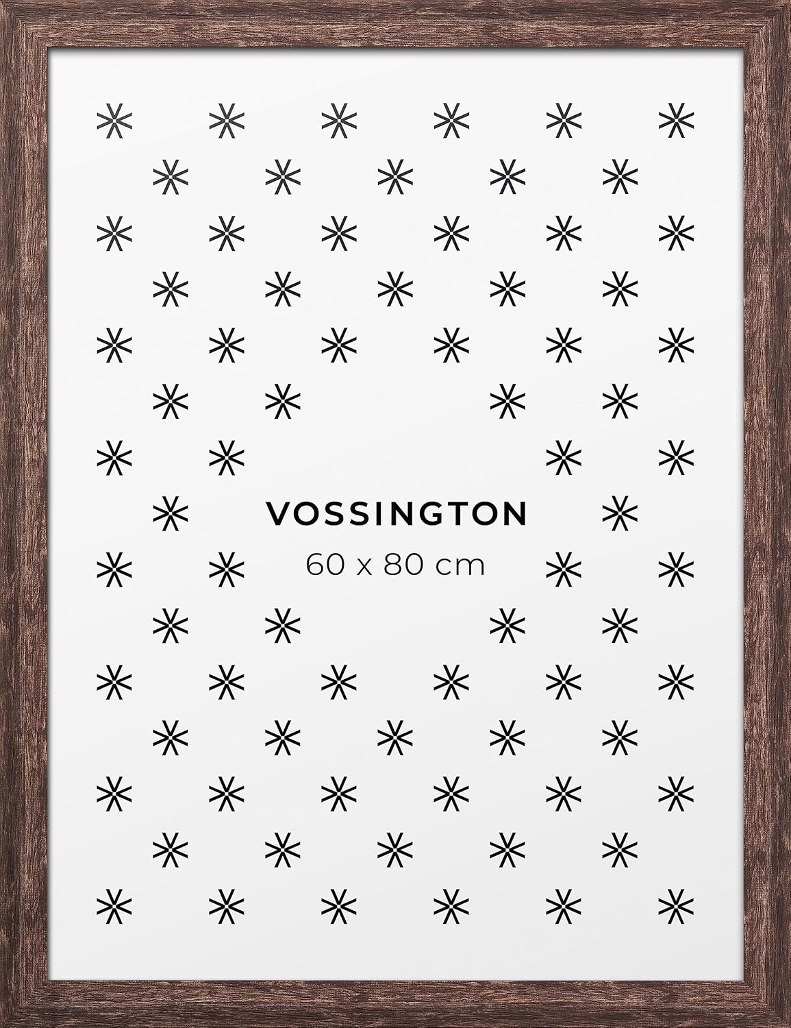 Vossington Rustic 60 X 80 Frame Distressed Brown Frame Color Faux