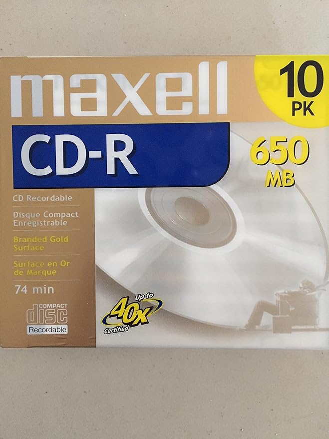 Amazon.com: 10-Pack CDR Media 650MB 74min 16x with Slim Line Jewel ...