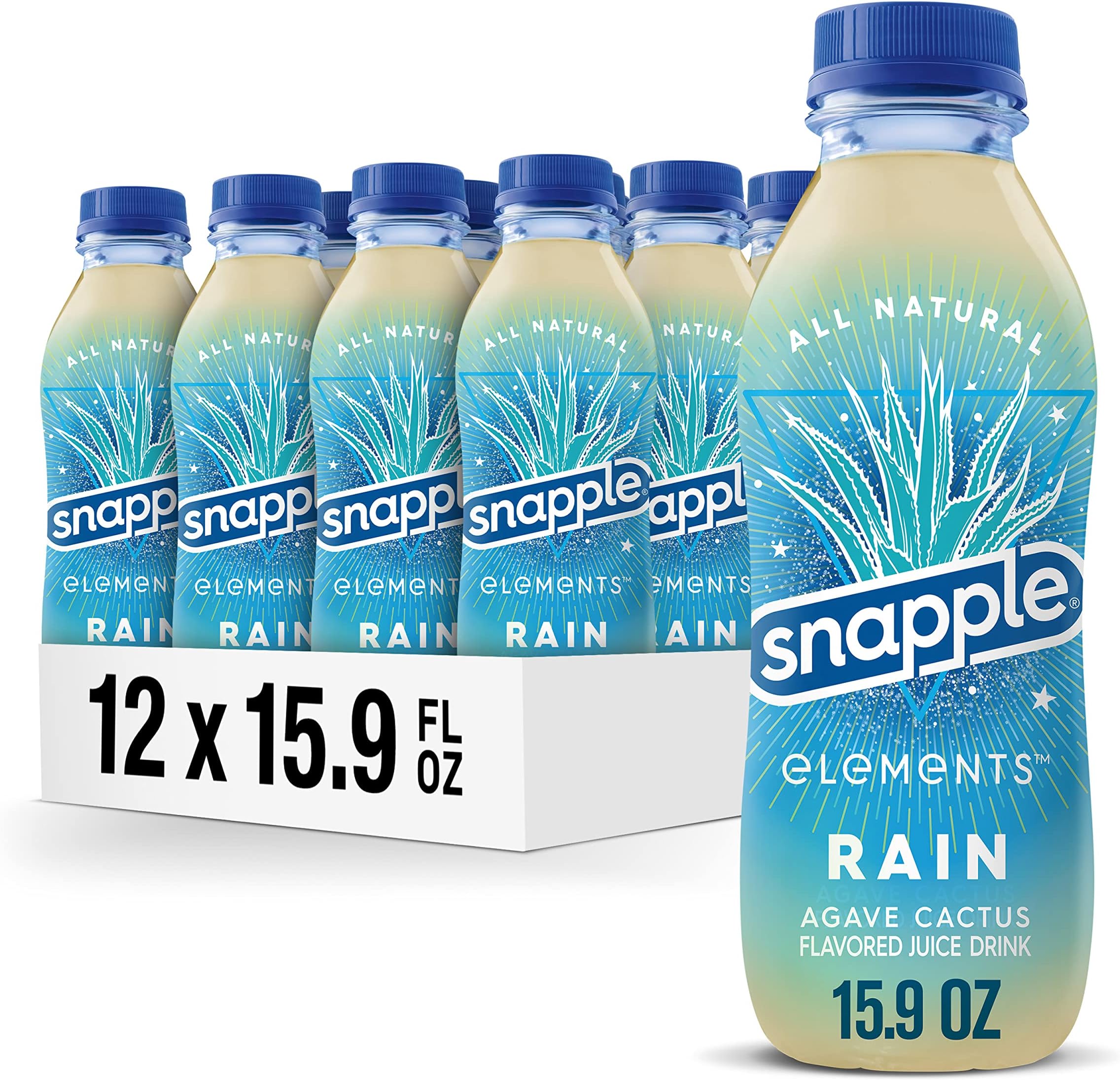 Amazon.com: Snapple Elements Rain Agave Cactus Juice Drink, 15.9 Fl Oz ...