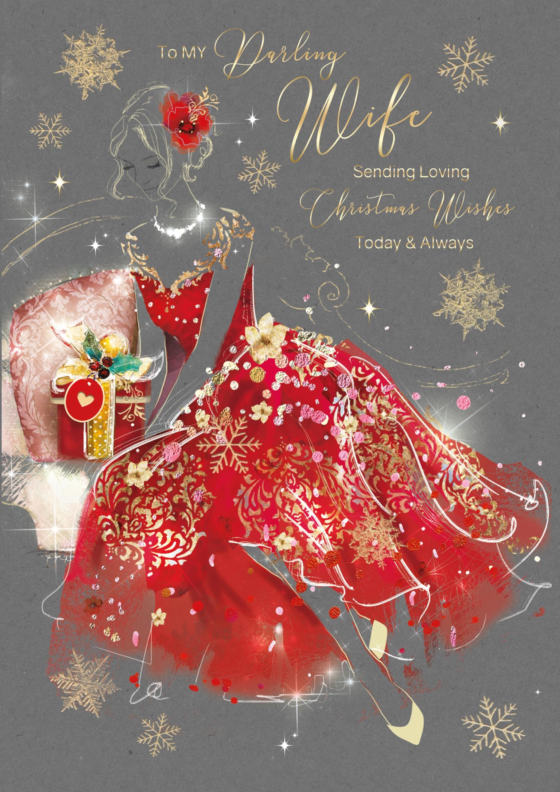 Cherry Orchard Open Christmas Card, Christmas Wishes. Artistic Presents ...