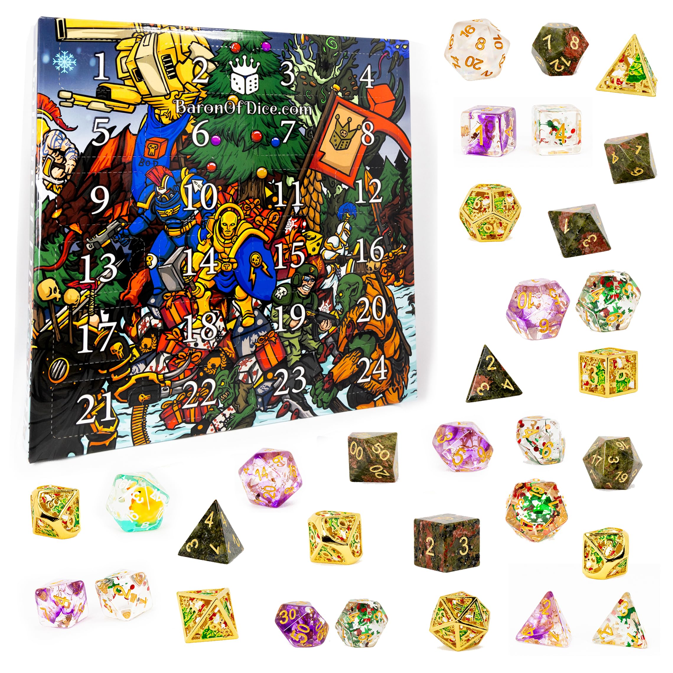 Amazon.com: BARON OF DICE Advent Calendar, Holiday 2024, Gift Set for D ...