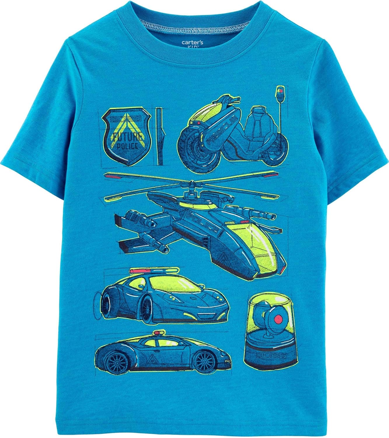 Amazon.com: Carter's Boys' 2T-8 Short Sleeve Rescue Tee (Blue/Rescue ...