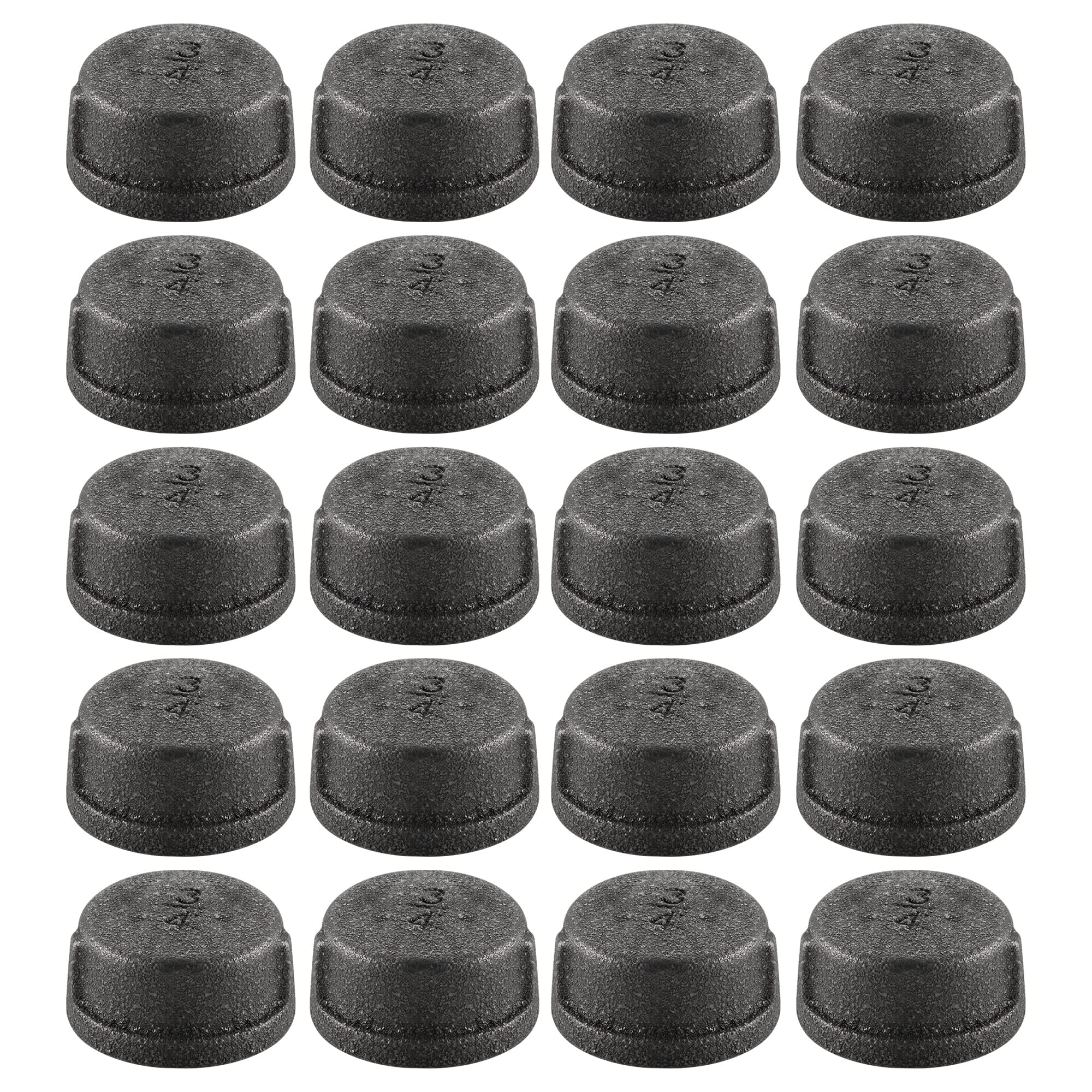 Snapklik.com : 3/4" Industrial Pipe Fitting Caps - 20 Pack Iron Cast ...