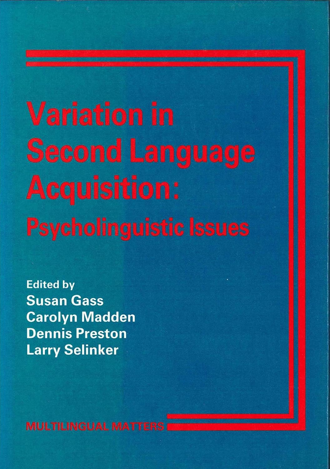 Amazon.com: Variation in Second Language Acquisition: Psycholinguistic ...