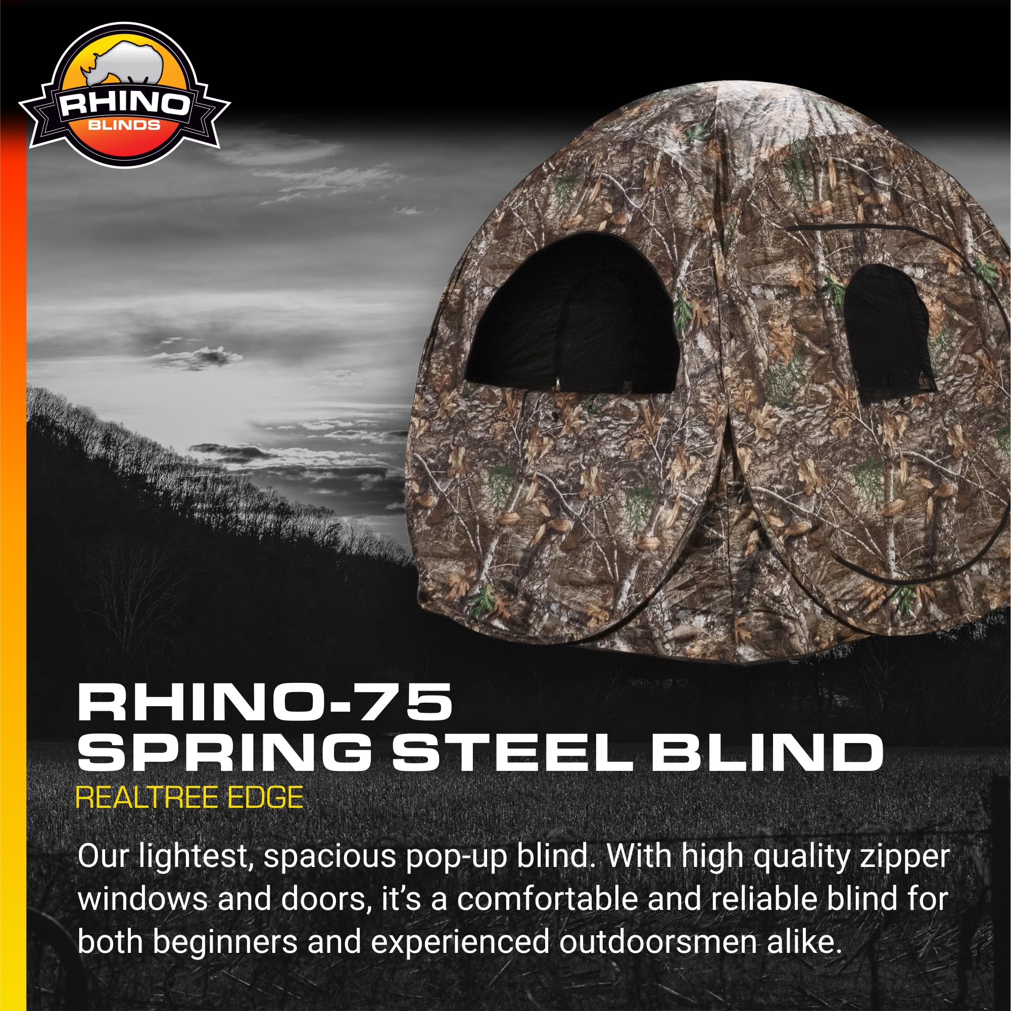 Snapklik.com : Rhino Blinds R75-RTE 2 Person Hunting Ground Blind