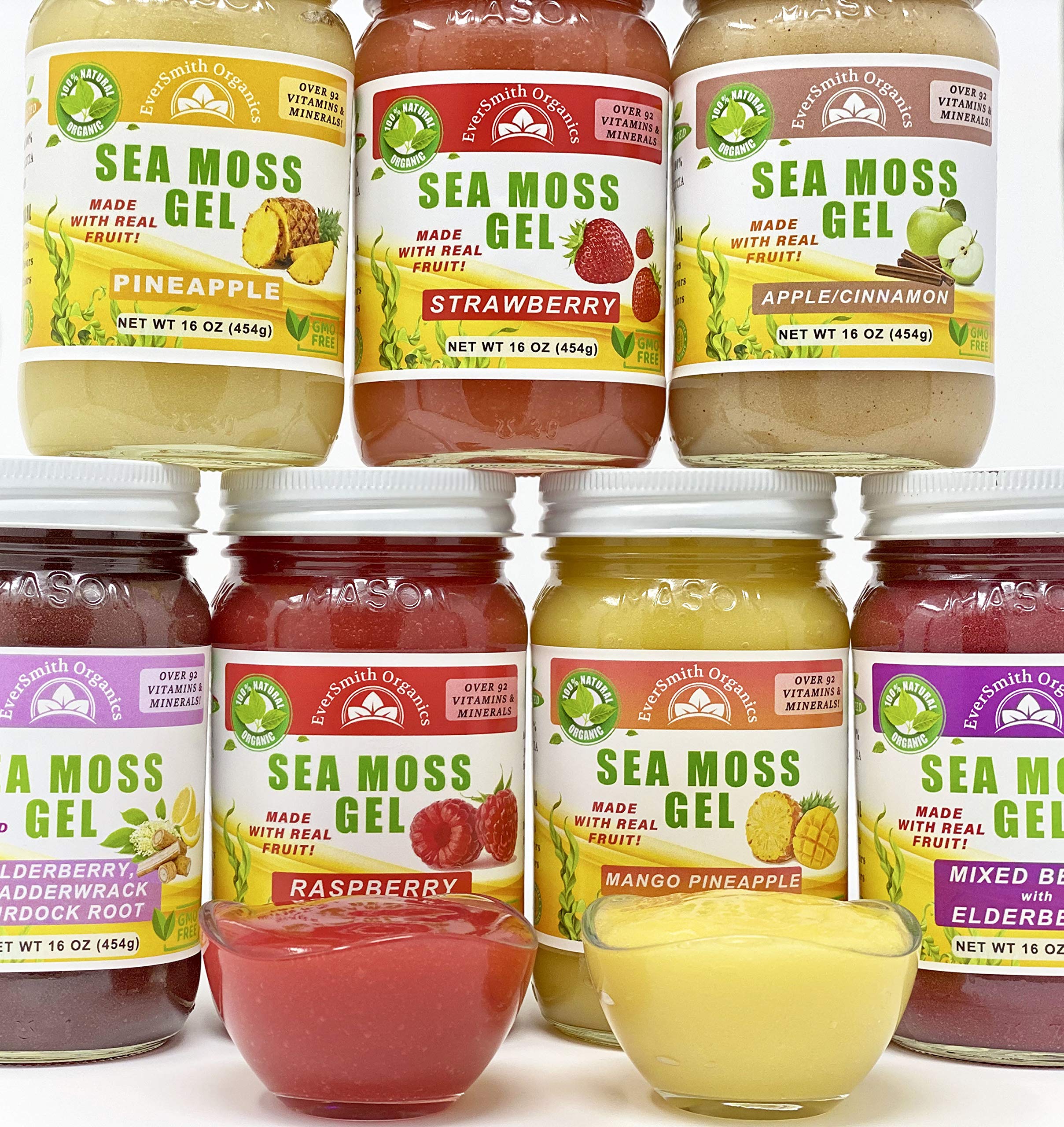 Buy Organic Sea Moss Gel (8 Flavors) - 16 Ounce - Real Fruit ...