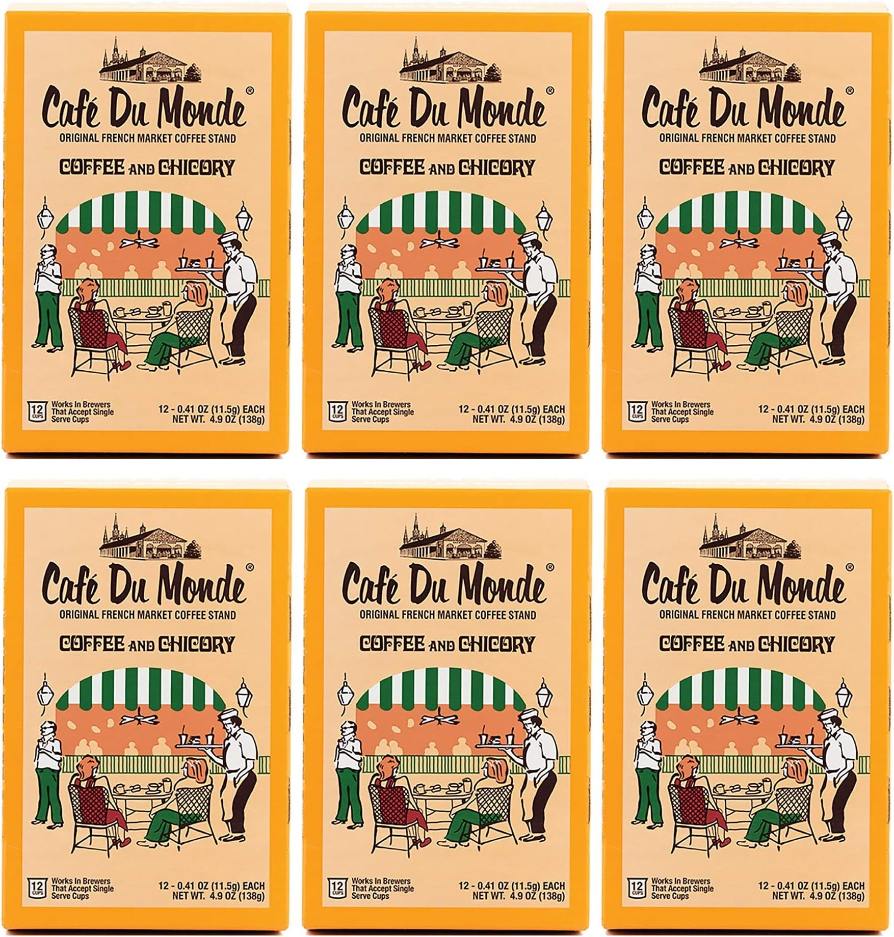 Amazon.com: Cafe Du Monde dark roast Pods Coffee and Chicory Single ...
