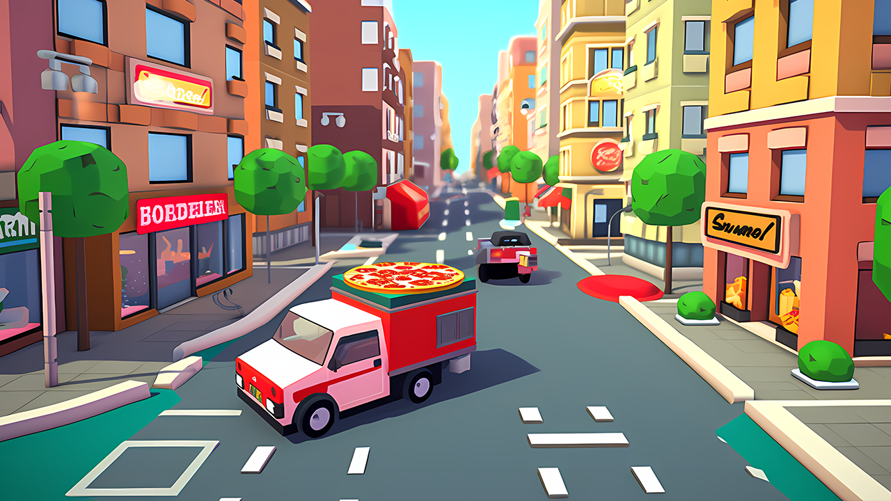 Blocky Pizza Sandwich Delivery Driver Simulator: Delivery Tycoon Food ...