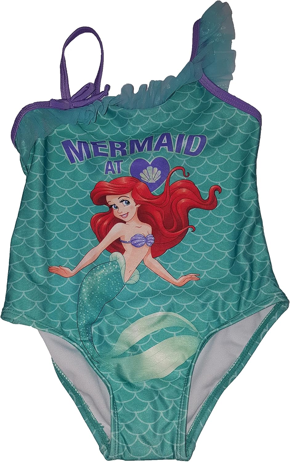 Amazon.com: Girls Disney The Little Mermaid Ariel One Piece Swimsuit ...