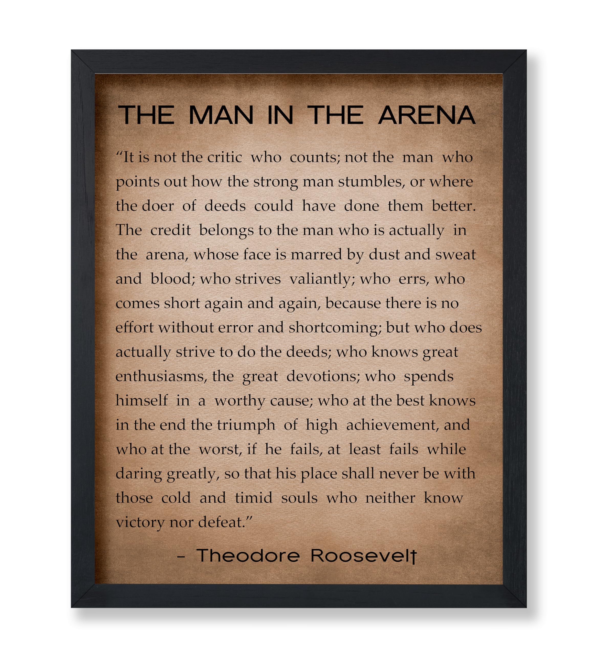 Amazon.com: Poster Master Theodore Roosevelt Poster - Man in the Arena ...