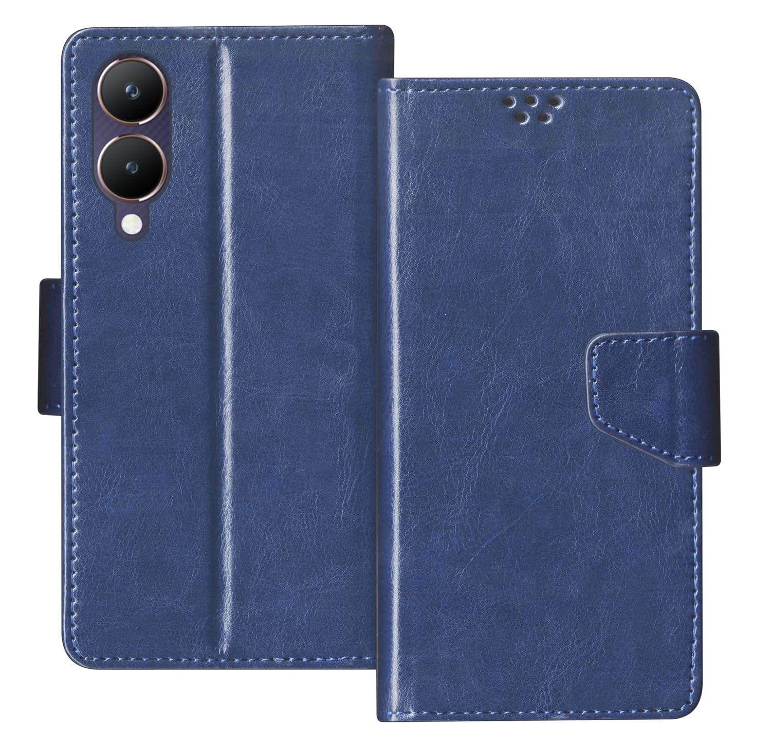 SBMS Flip Cover Back Case Cover for Vivo Y28 5G / Vivo Y17s with Magnatic Closure | Inbuilt ...