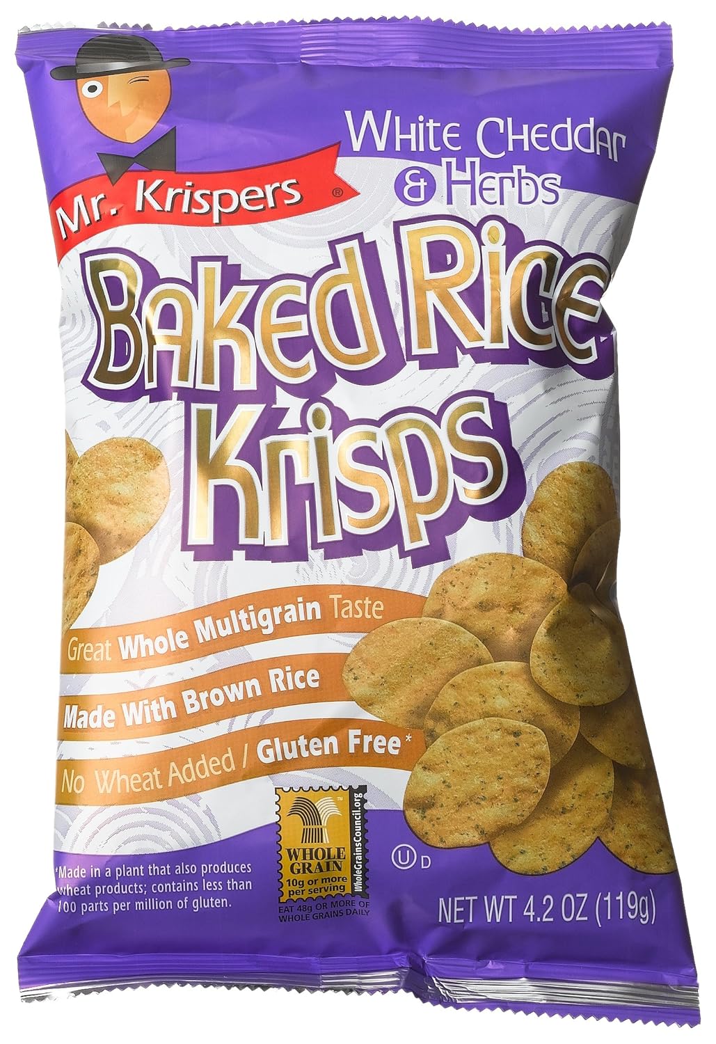 Amazon.com: Mr. Krispers Baked Rice Krisps, White Cheddar & Herbs, 4.2 ...