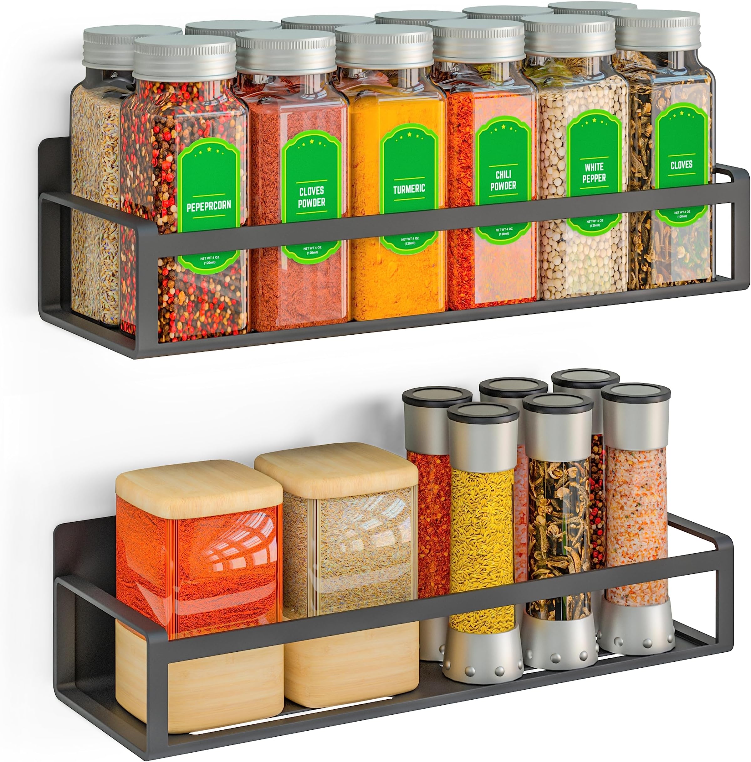 Amazon.com: Magnetic Spice Rack for Refrigerator - Extra Strong ...