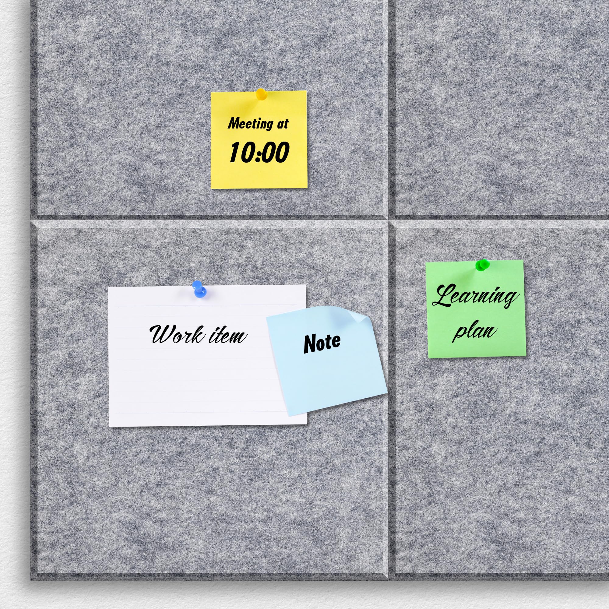 Felt Board 12-Pack Felt Bulletin Boards - Eco-Friendly Wall Tiles With ...