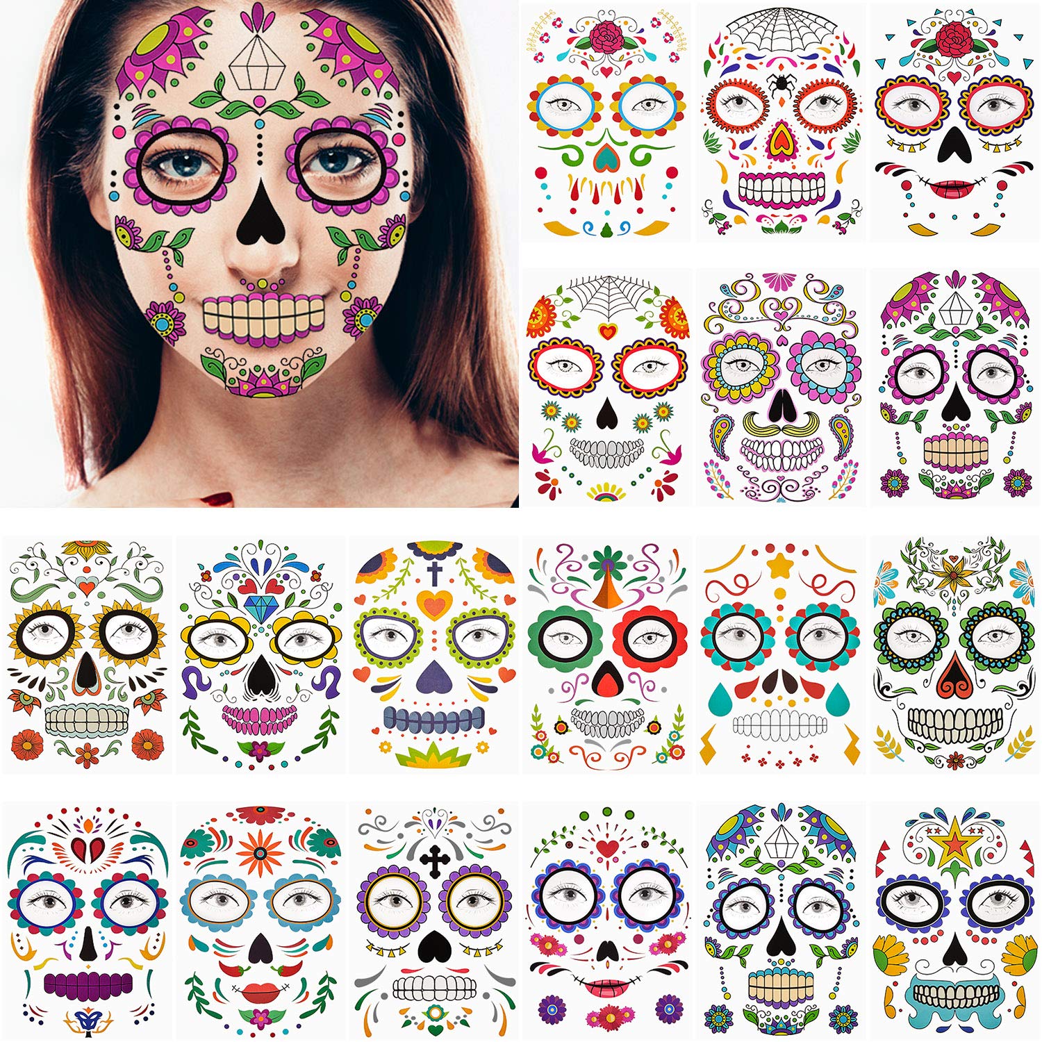 Black And Red Sugar Skull Makeup