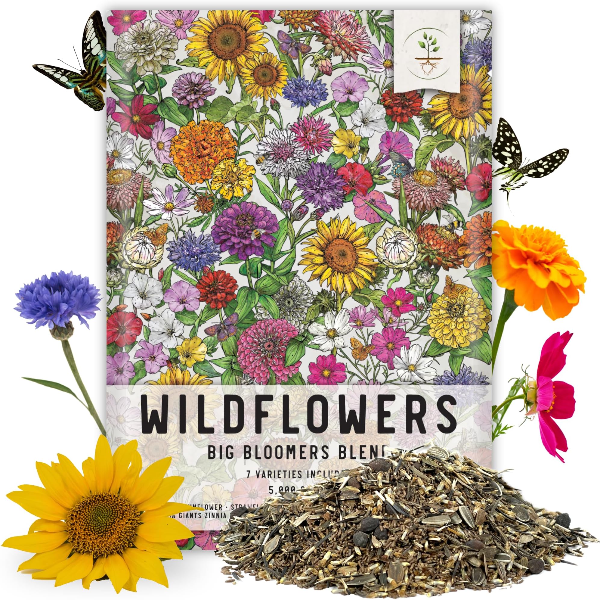 Amazon.com : Birds, Bees, and Butterflies Mix Flower Seeds, 500+ Seeds ...