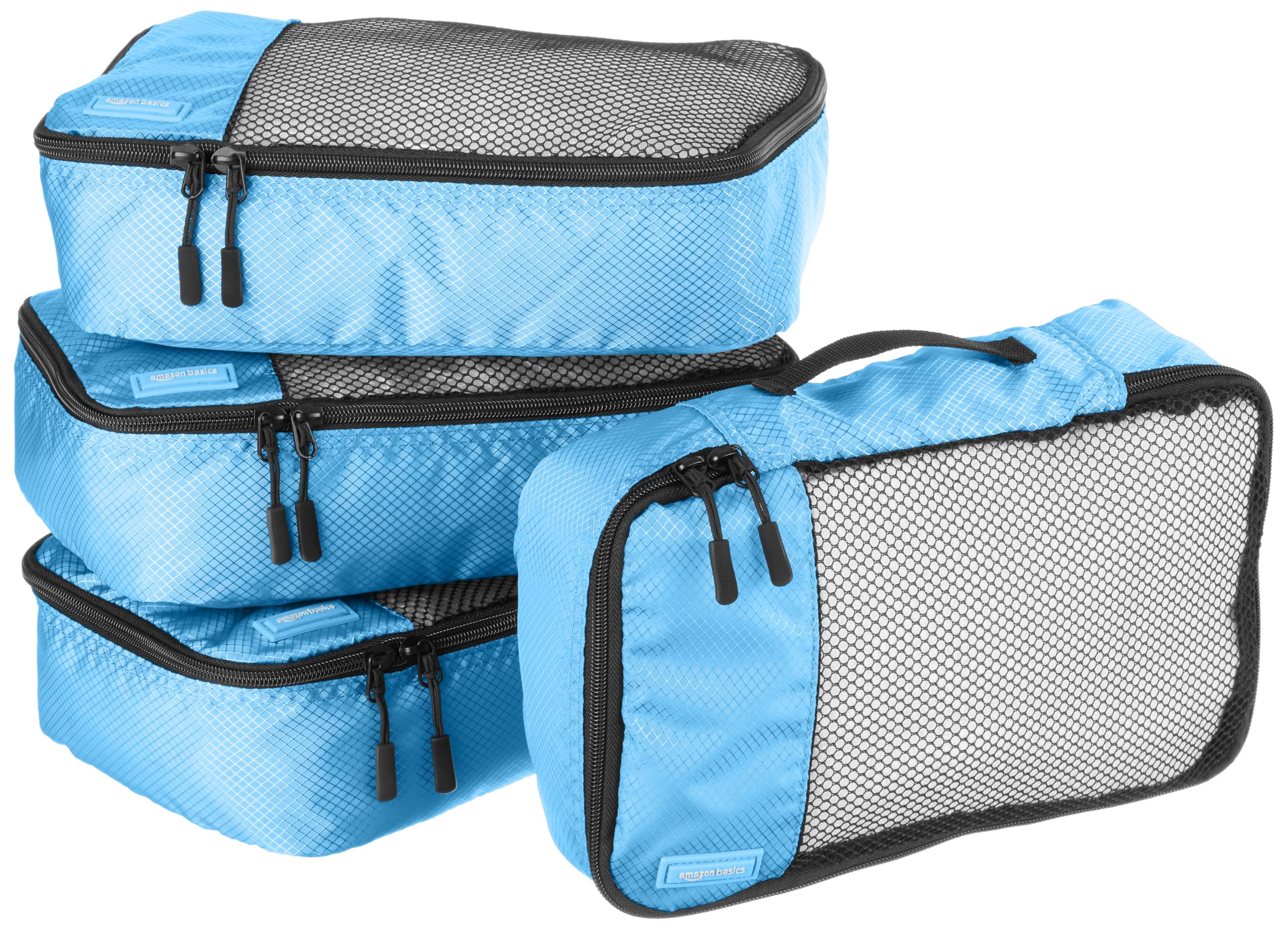 Snapklik.com : Basics 4 Piece Packing Travel Organizer Zipper Cubes Set