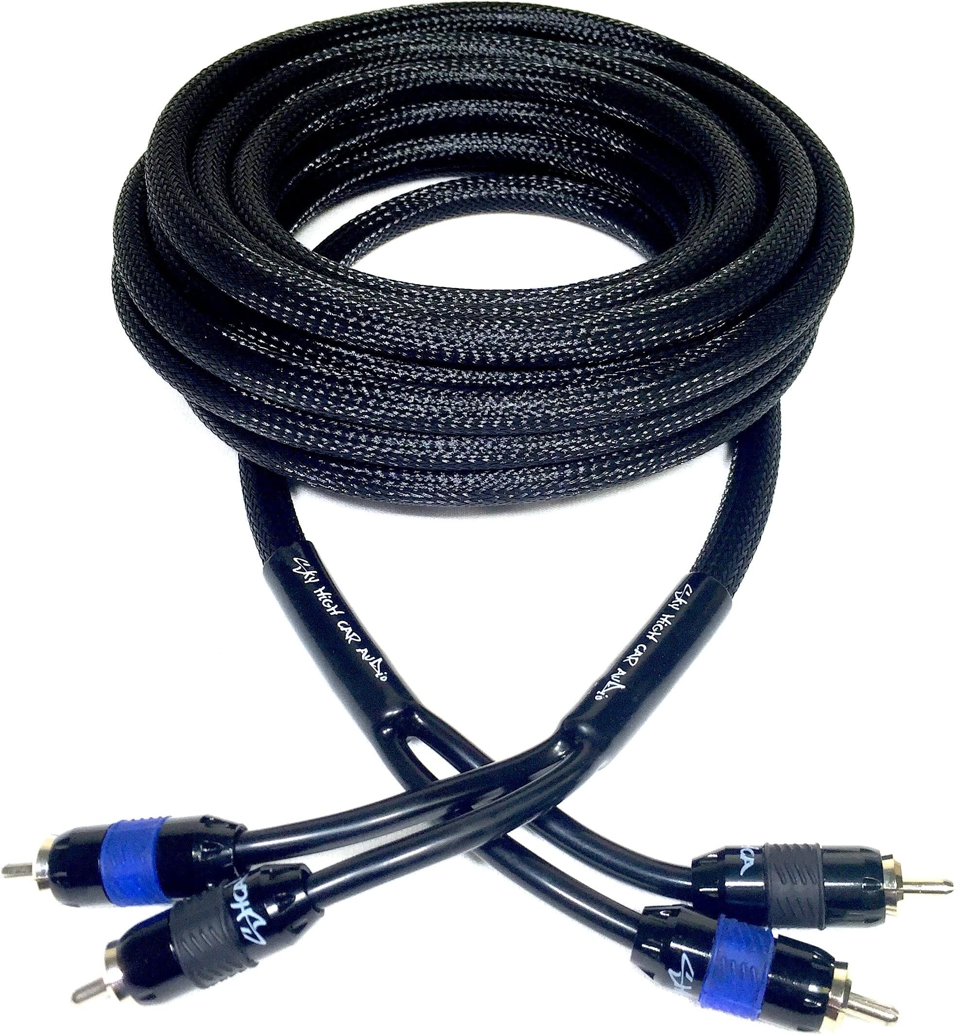 Amazon.com: Sky High Car Audio 2 Channel 6 ft RCA Cables Triple Shield ...