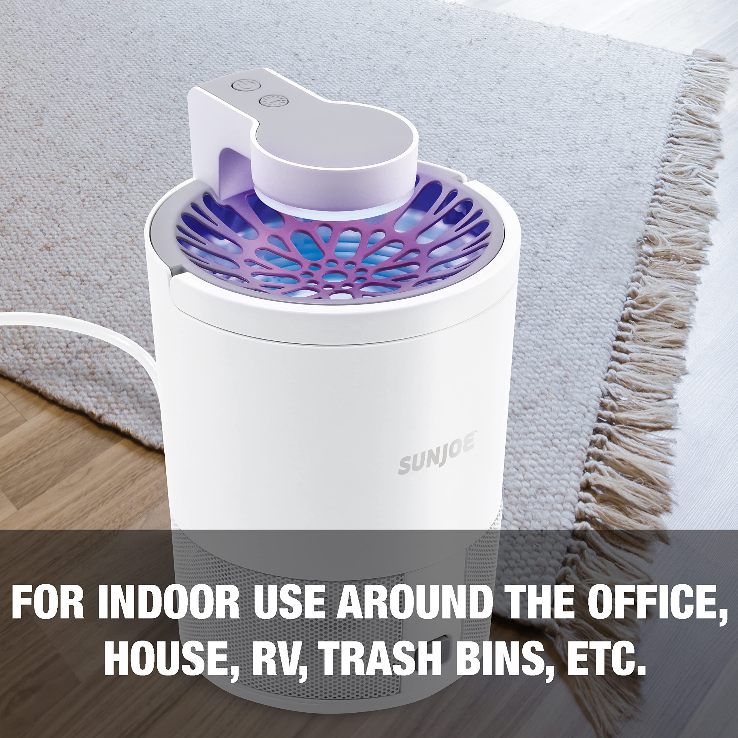 Sun Joe SJ-BZ15W-WHT UV Indoor Insect Fruit Fly Trap for Small Flying ...