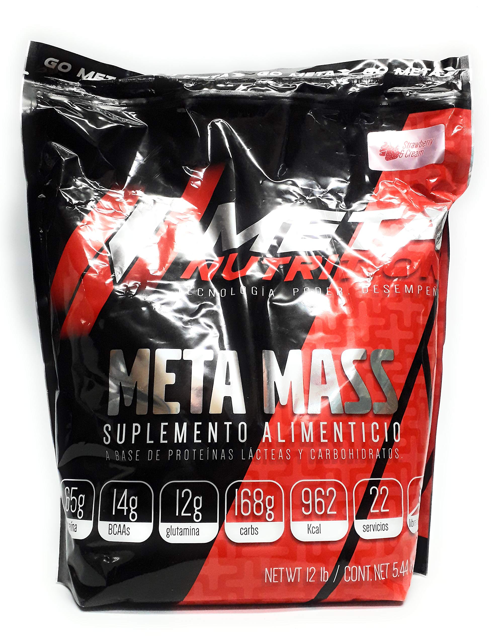 Meta Nutrition, Meta Mass 12lb, Fórmula de proteína y carbohidratos ...