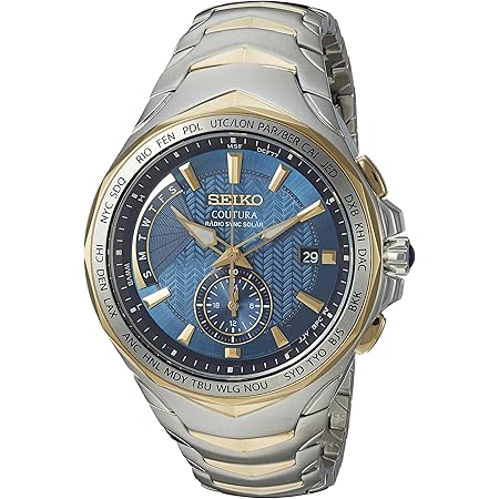 Seiko Coutura Blue Dial Stainlesss Steel Men's Watch SSG020 : Amazon.in ...