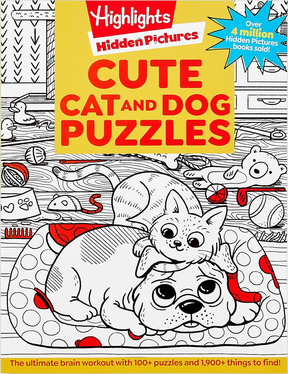 Cute Cat and Dog Puzzles: 144-Page Activity Book for Kids with Over ...