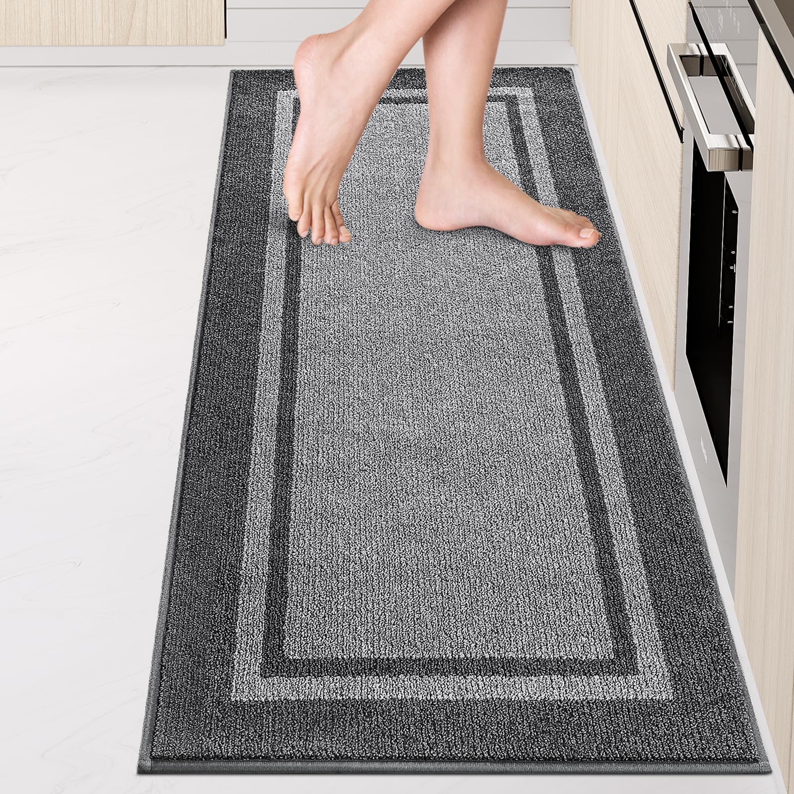 Amazon.com: Kitchen Rugs 24" x 70", Non-Slip Machine Washable Kitchen ...