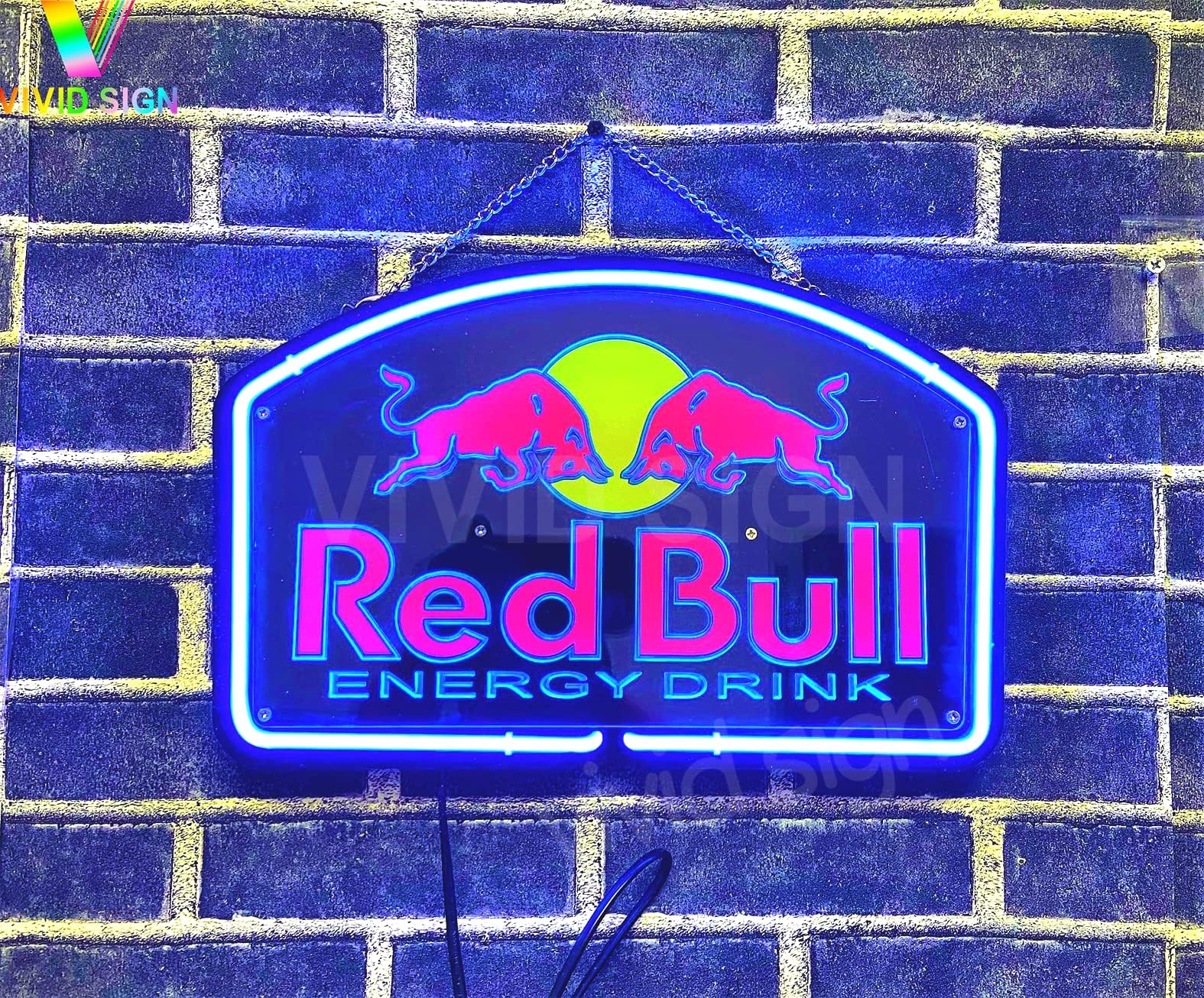 Queen Sense 14"x10" RedBull Energy Drink Neon Sign Light Beer Bar Pub ...