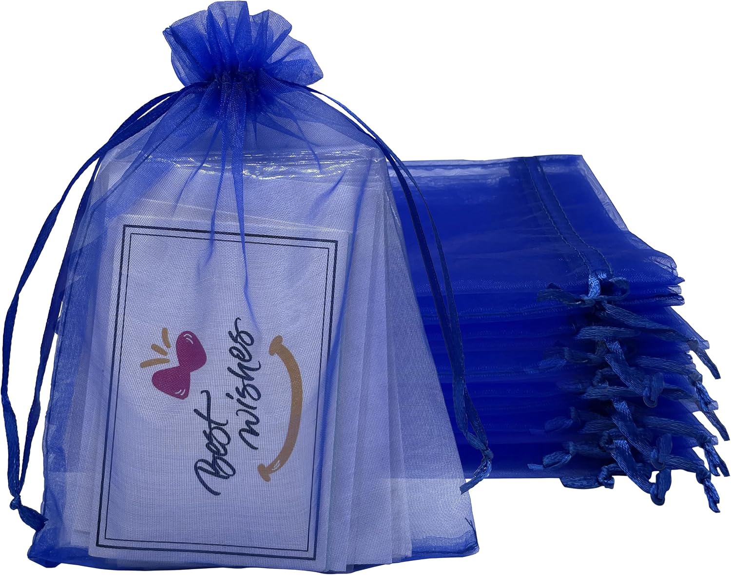 Amazon.com: Jexila 100PCS Sheer Organza Bags - 5''X7'' Royal Blue Mesh ...