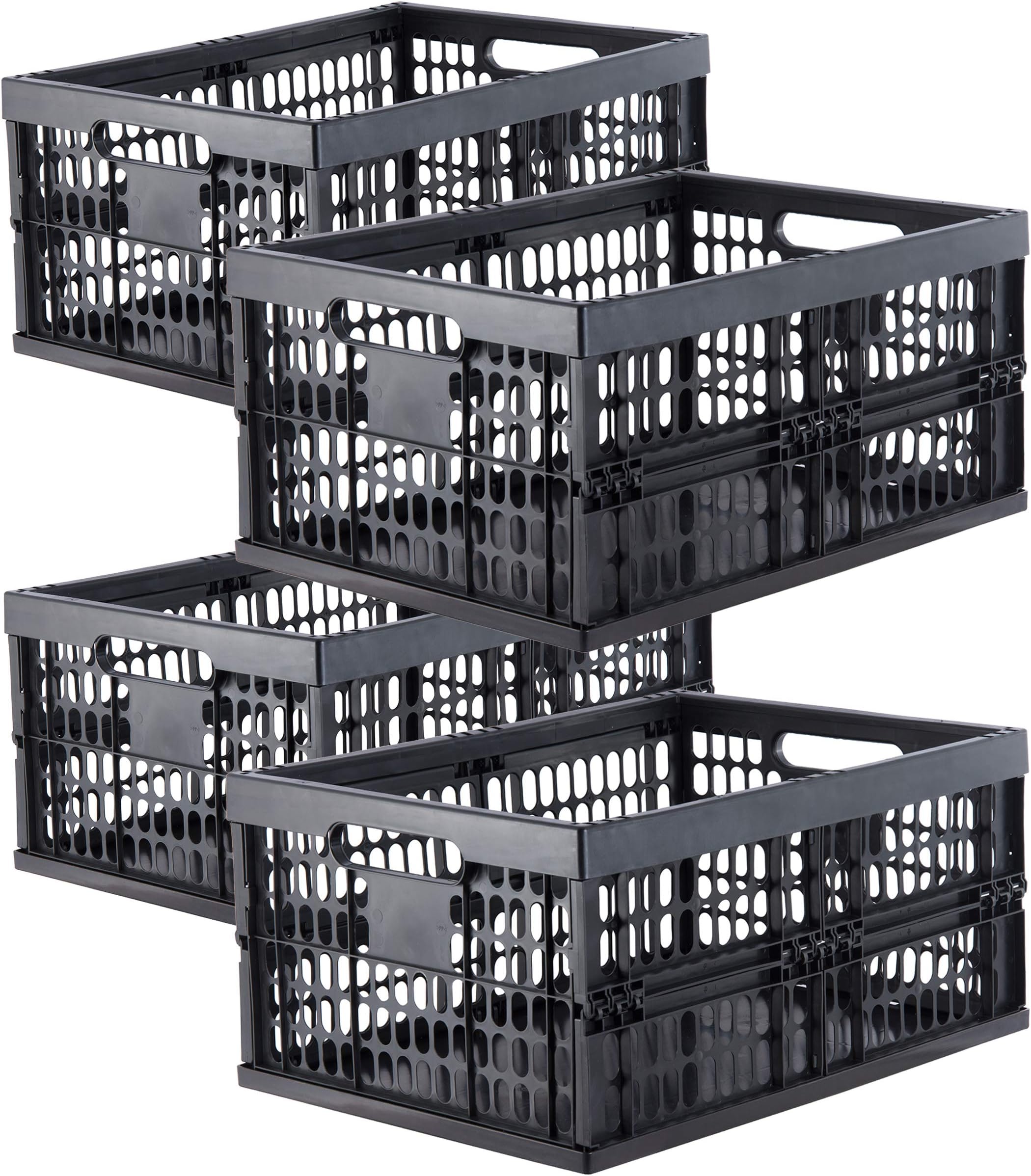 Grizzly Klappbox 4 er Set - faltbar aus Kunststoff - Einkaufskiste ...