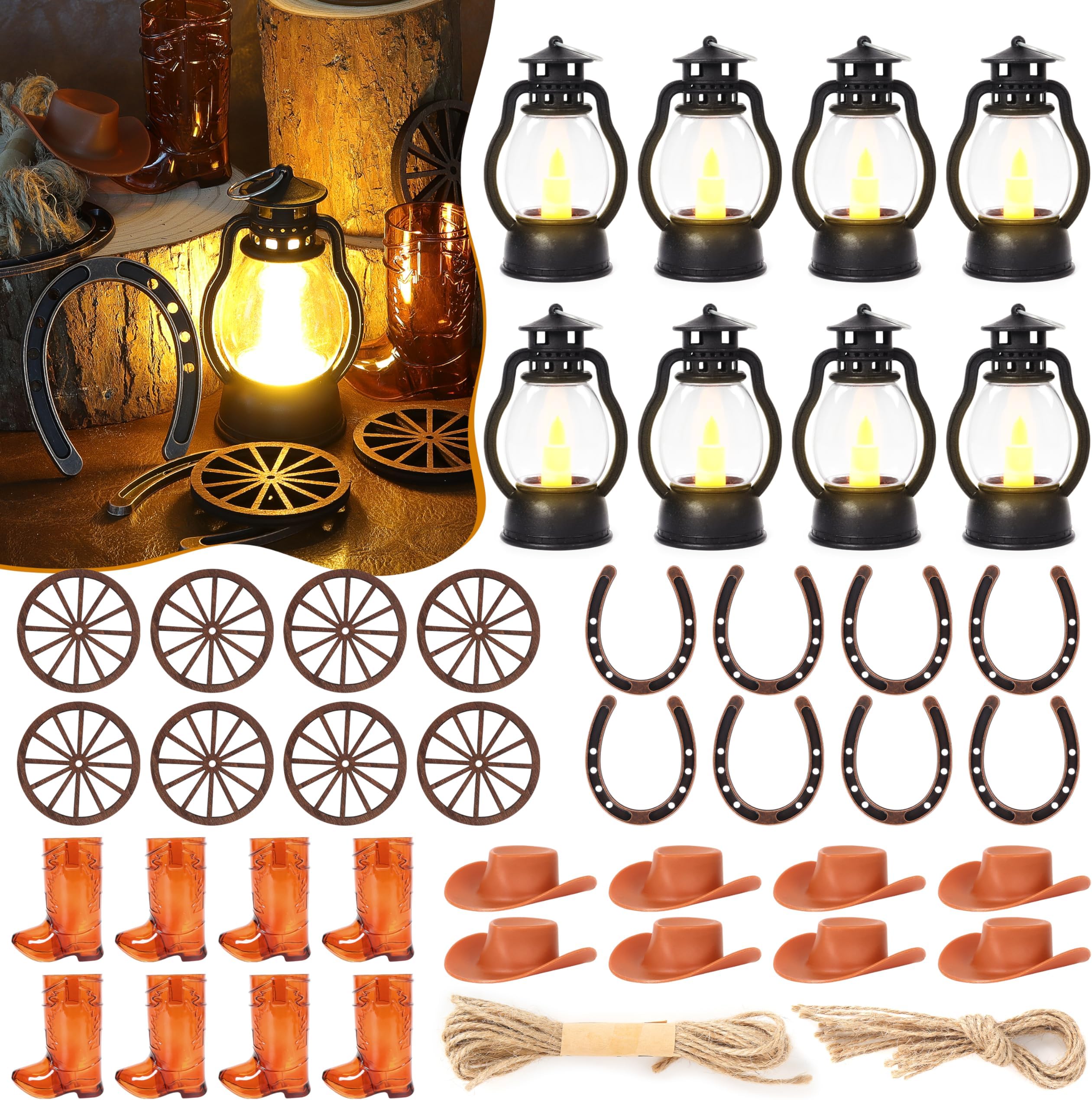 Amazon.com: Junkin 24 Pcs Western Theme Party Decorations Birthday ...