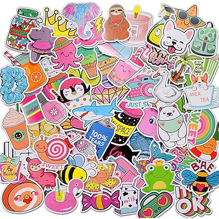 Amazon.com: 200 Pcs Water Proof Stickers for Teens, Girls, Kids, Cute ...