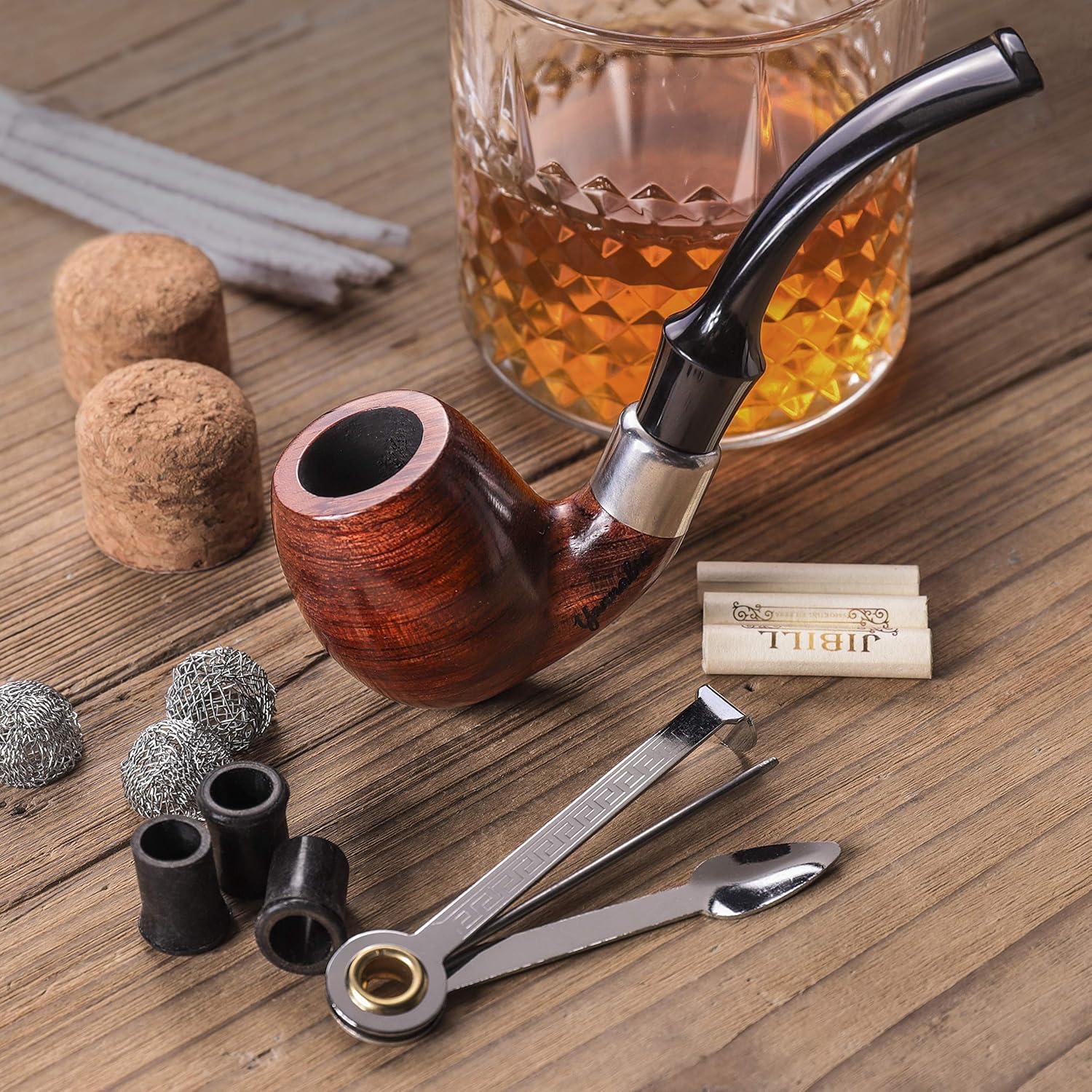 Amazon.com: Tobacco Pipe, Handmade Pear Wood Pipe, Perfect Beginner ...
