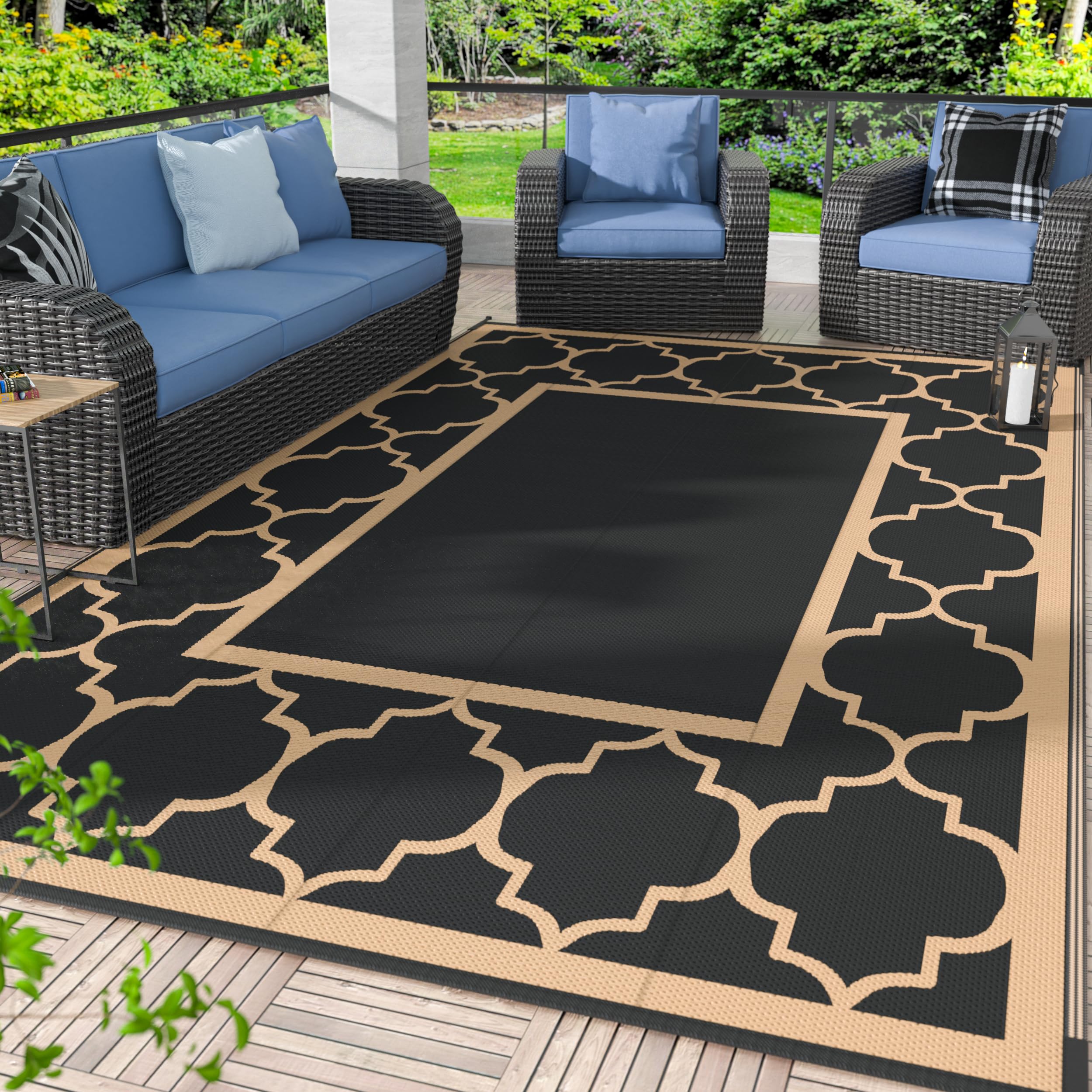 Amazon.com: GENIMO 4 ' x 6 ' Outdoor Rug for Patio Clearance ...