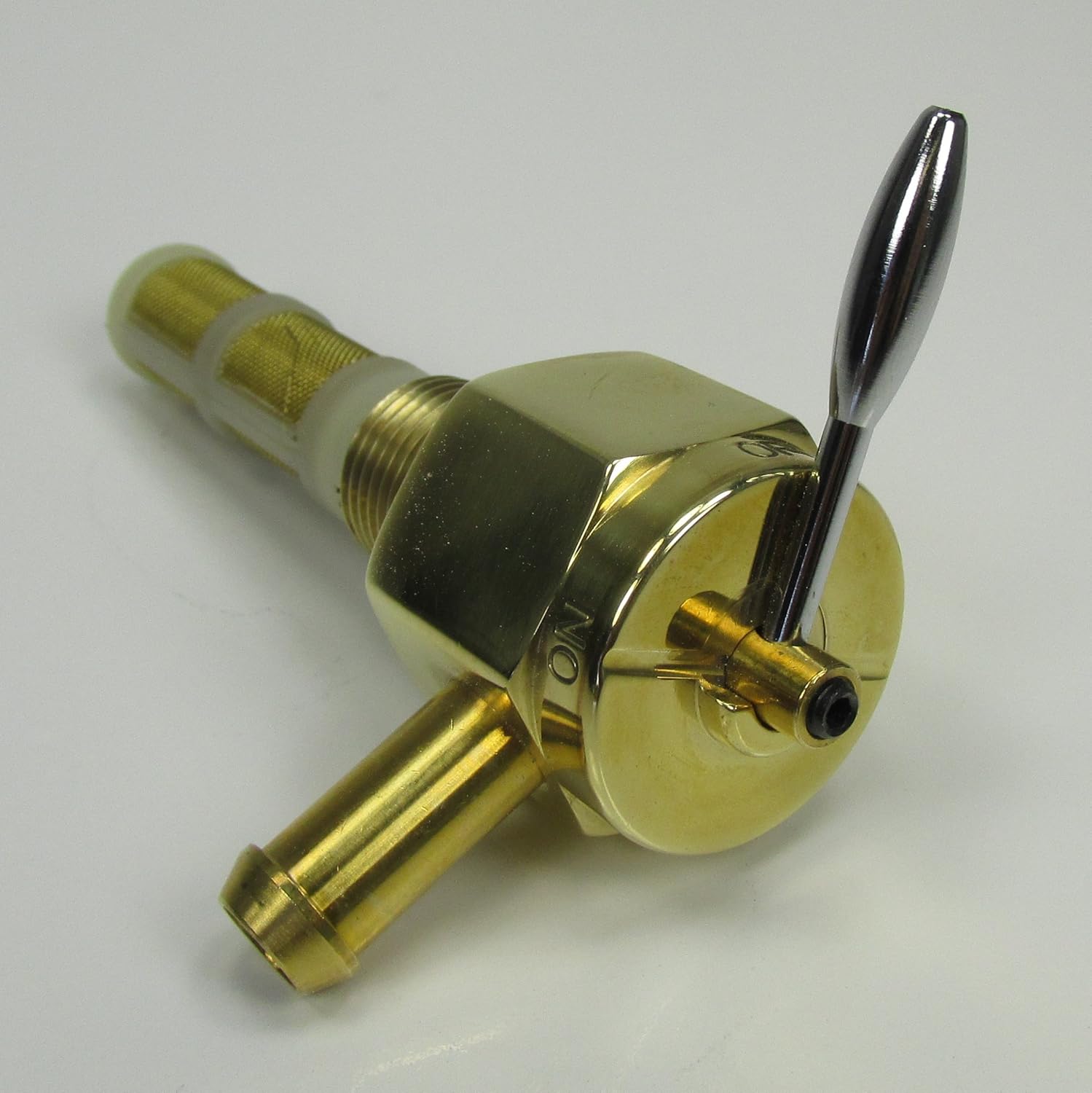 Amazon.com: POLISHED BRASS Motorcycle 3/8" NPT HI-FLOW Petcock LEFT 90 ...