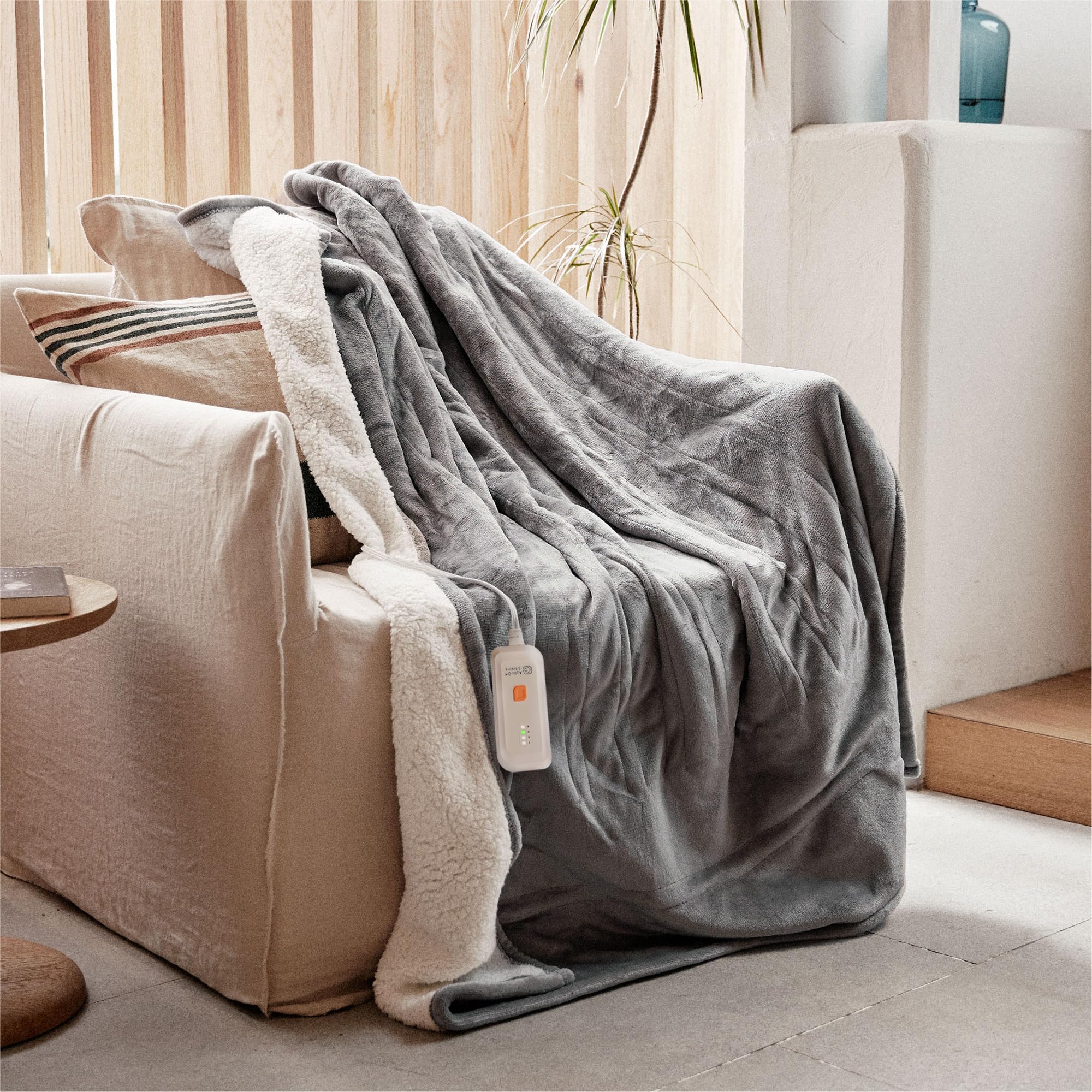 Amazon.com: GOTCOZY Heated Blanket Electric Throw 50''X60''- Soft Silky ...
