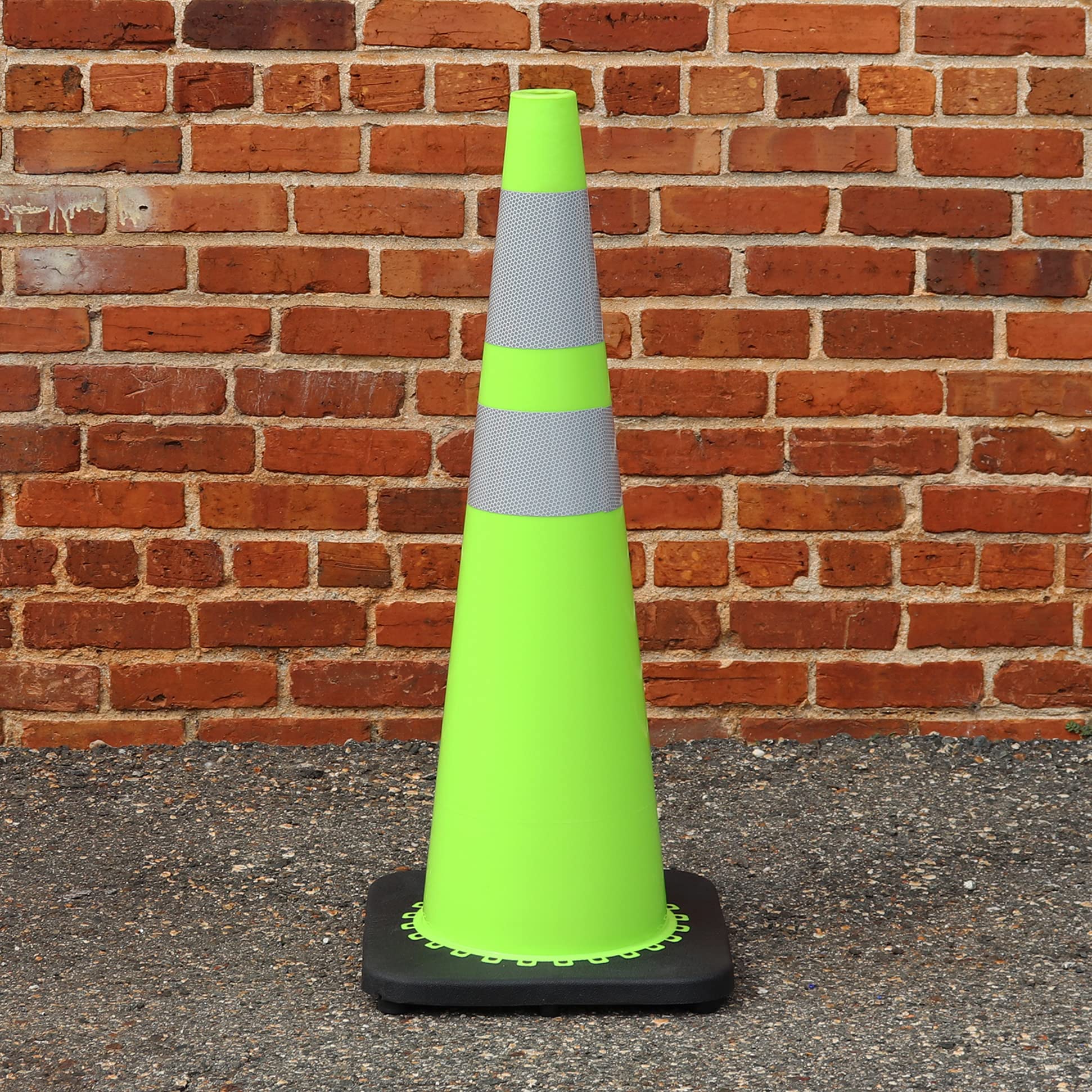 Green Traffic Cones 1 Meter Triangular Cone | Venture Plastics