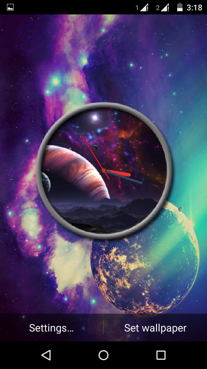 Outer Space Clock Live Wallpaper - App on Amazon Appstore