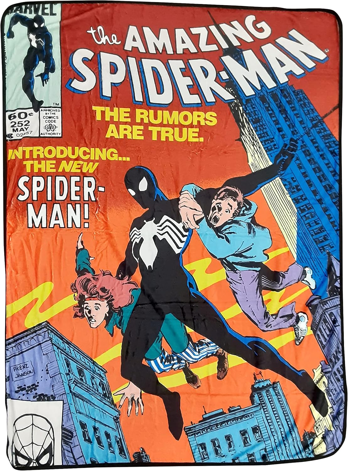 Amazon.com: Marvel The Amazing Spider-Man Fleece Softest Throw Blanket ...