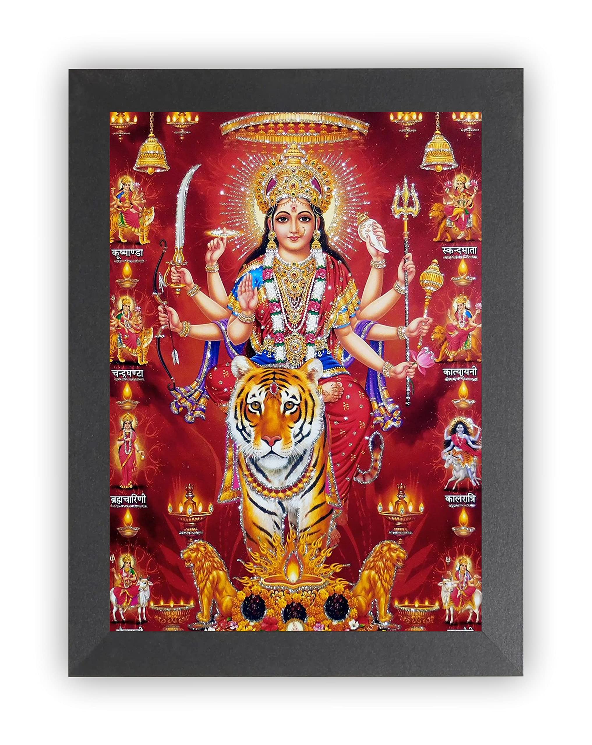 Buy Nuoshopping Durga MAA NAV ROOP Photo Frame | Durga MAA Photo Frame ...